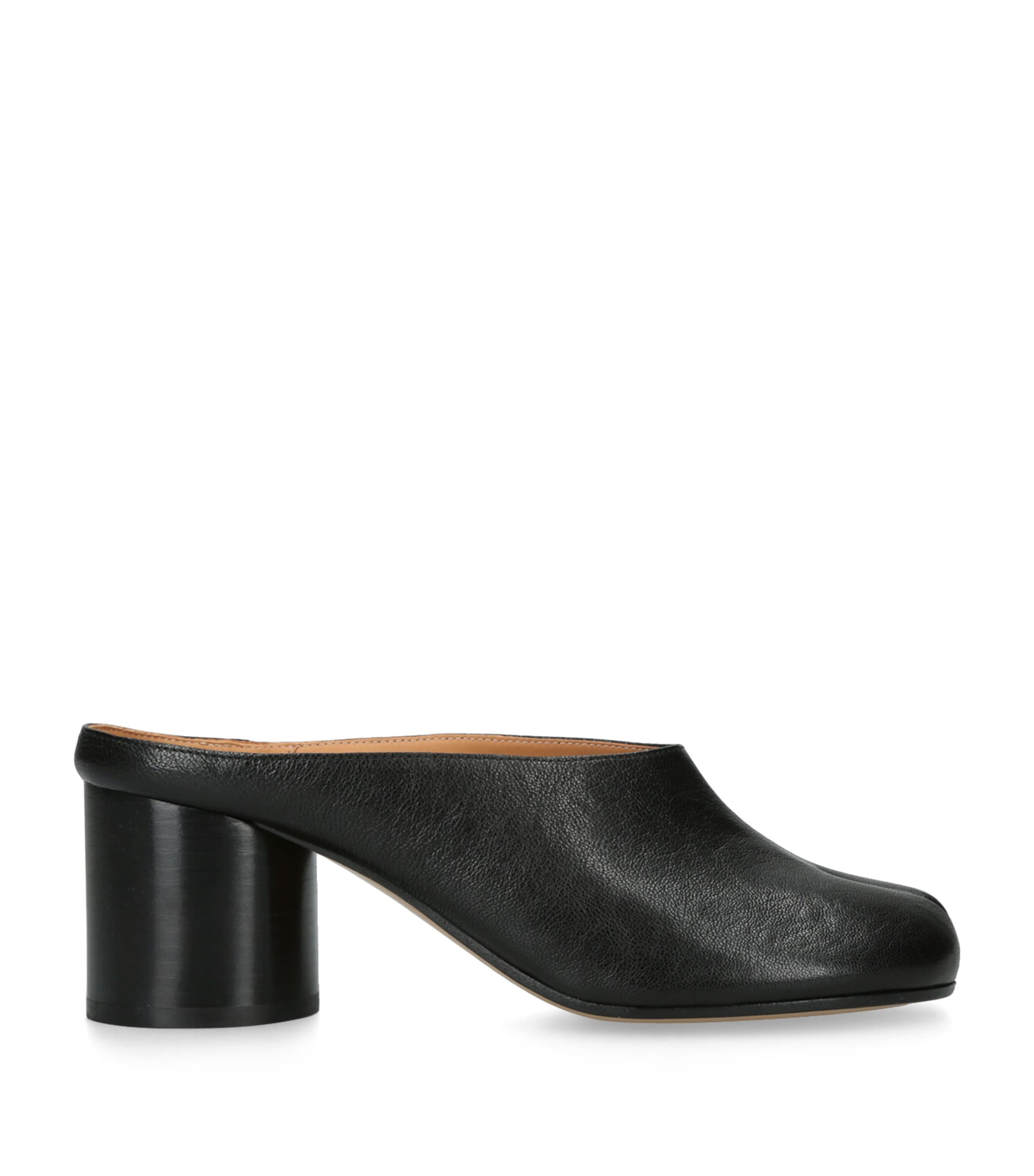 Maison Margiela Black Leather Tabi Heeled Mules 60 | Harrods CA