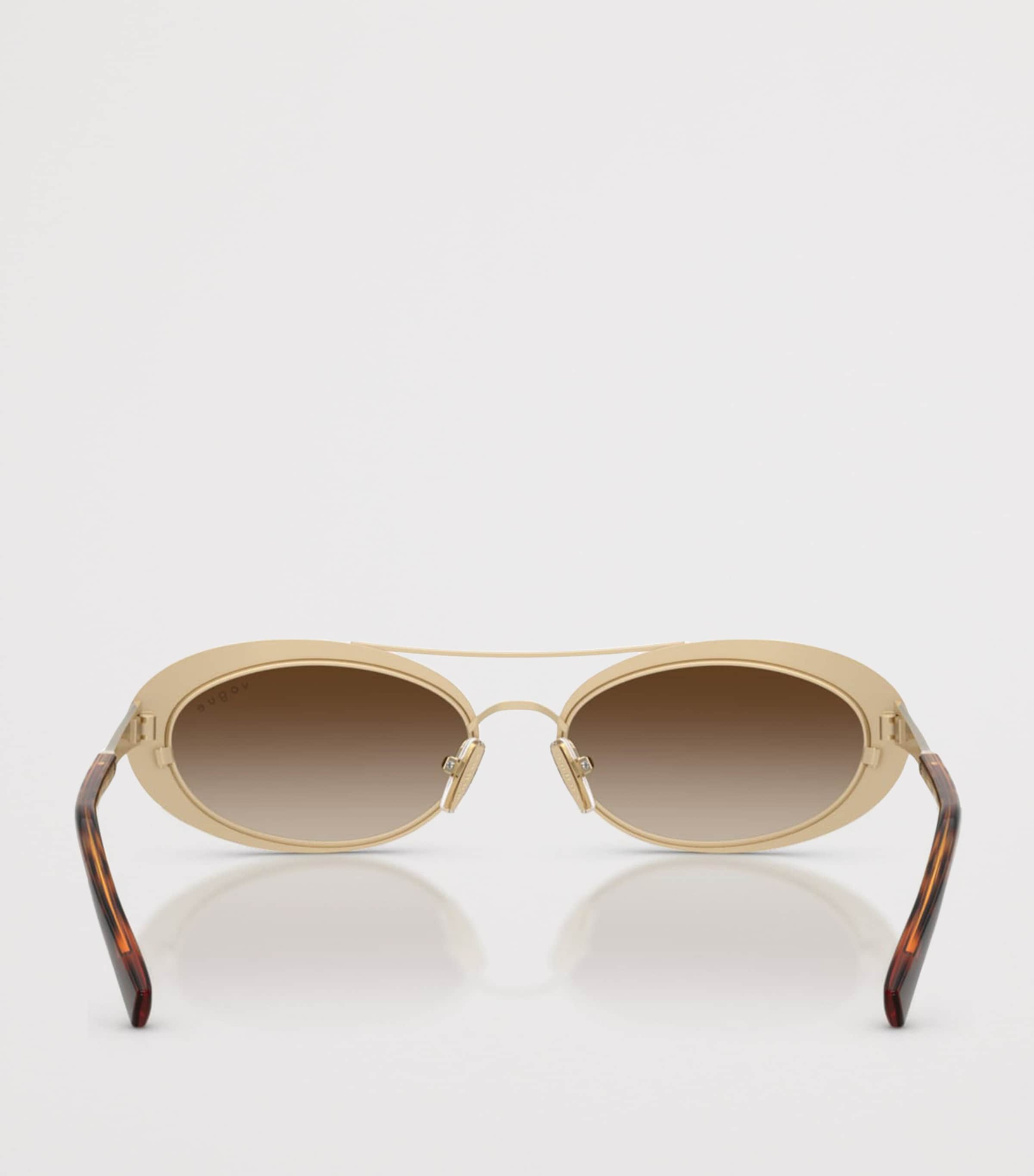 Vogue Gold Rhinestone Oval Sunglasses | Harrods UK