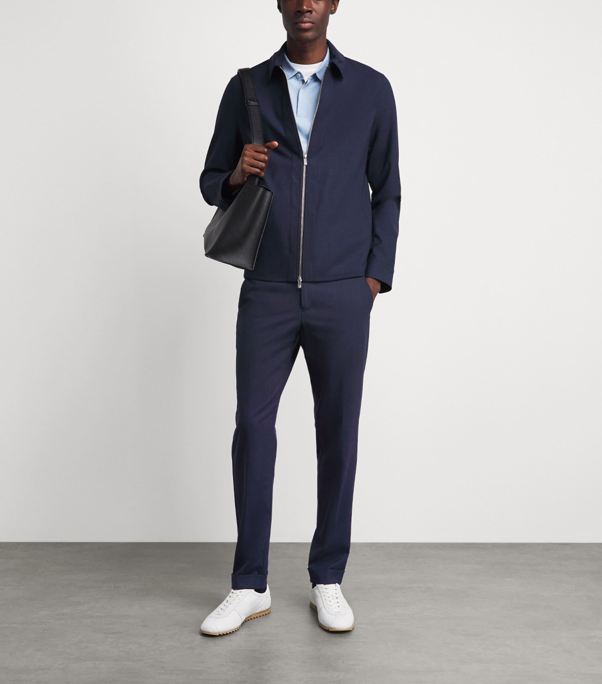 Marco Pescarolo Navy Virgin Wool Drawstring Trousers | Harrods UK