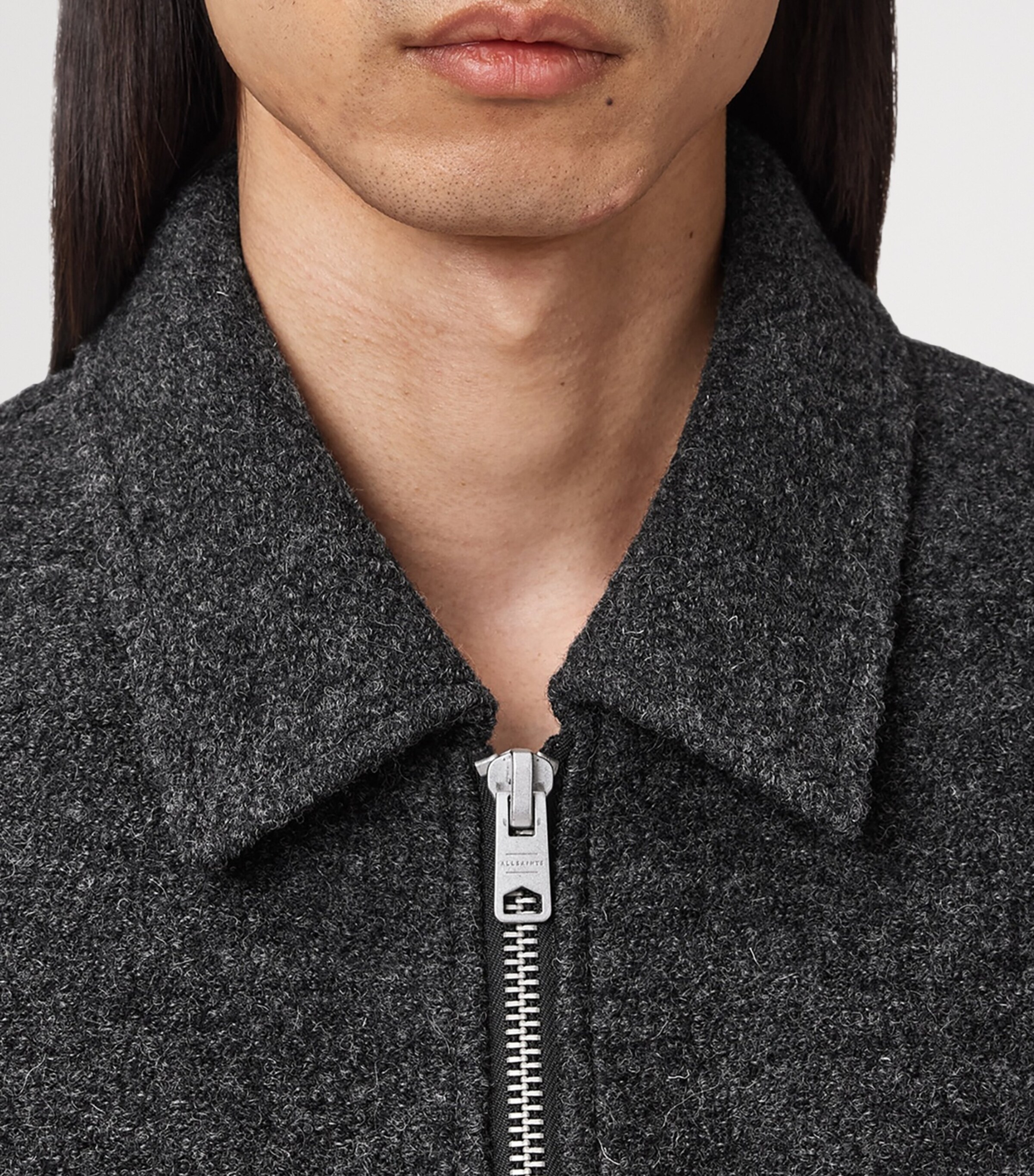 AllSaints Grey Wool Celeste Jacket | Harrods SG