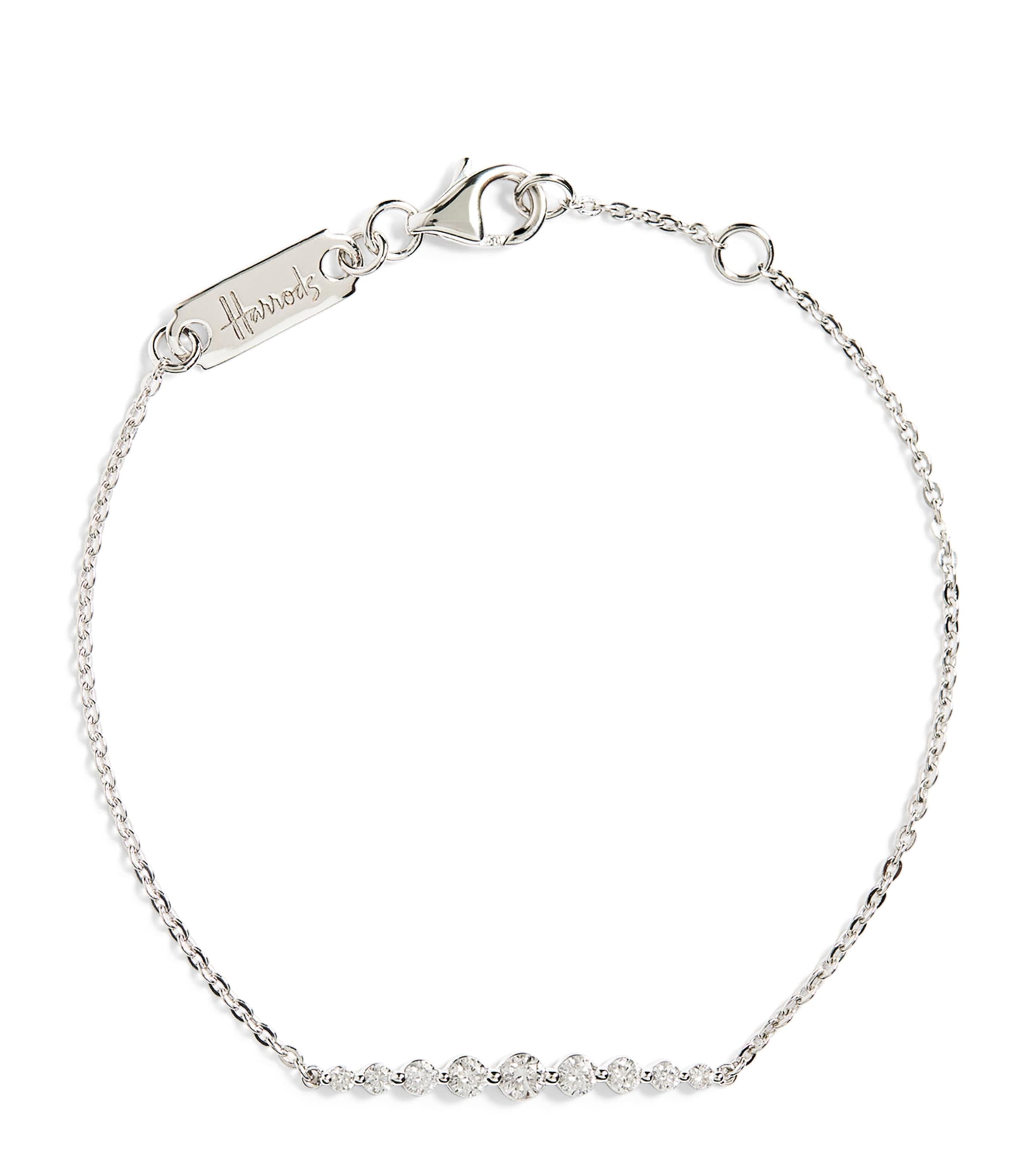 Harrods White Gold and Diamond Bracelet (0.33ct) | Harrods UK