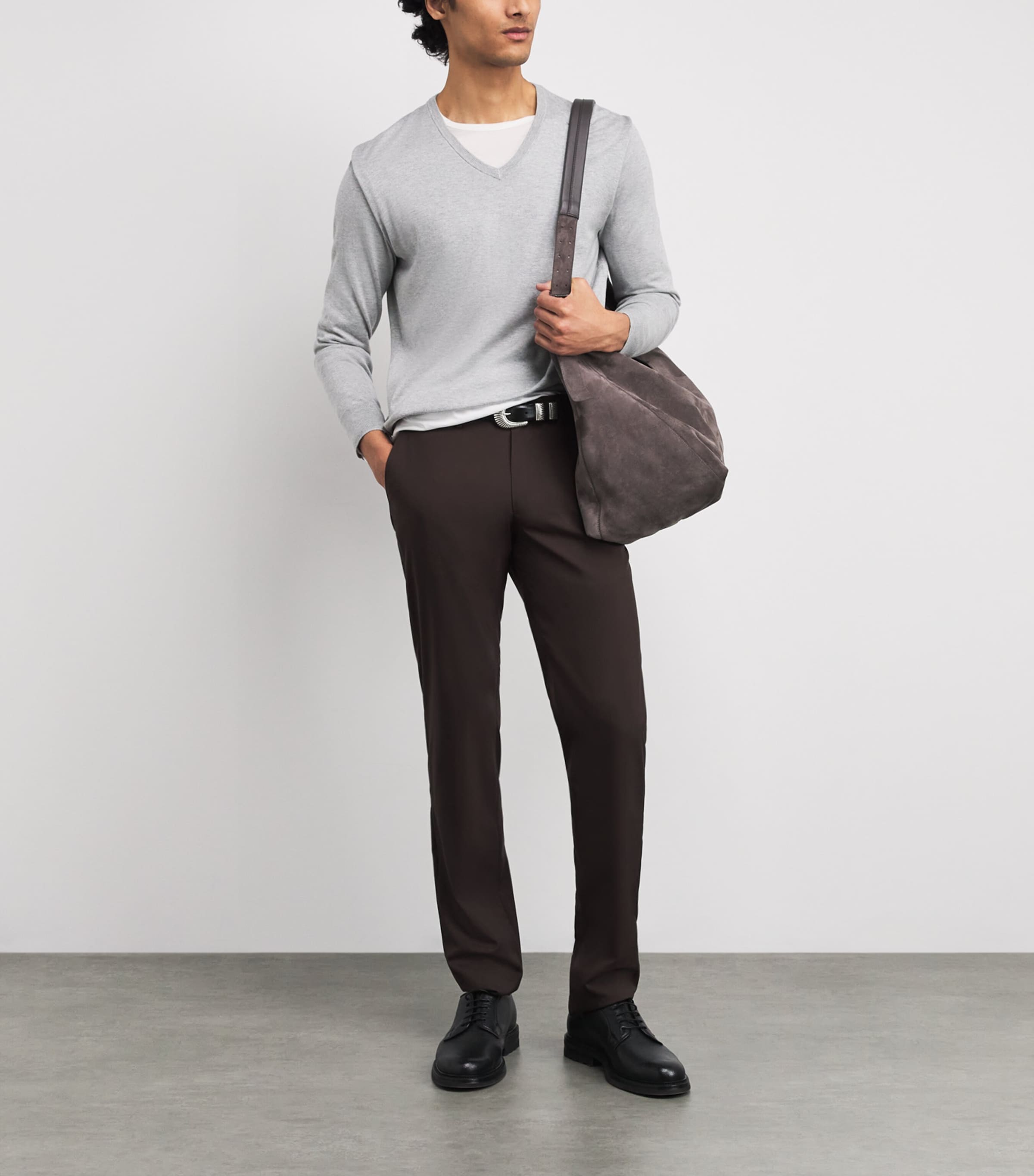 Barena Black Leather Western Belt | Harrods CA