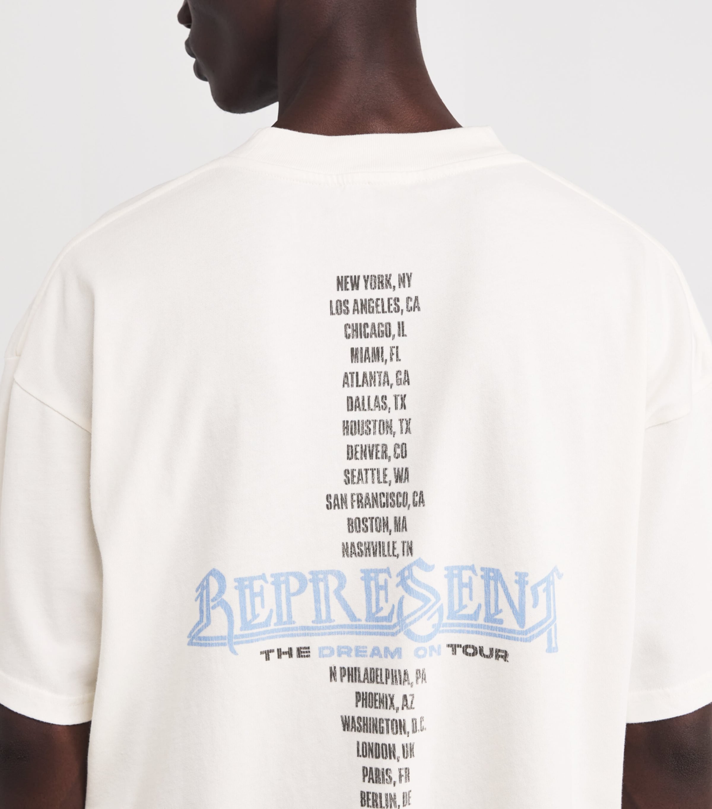 Represent White Cotton Golden Tour T-Shirt | Harrods UK