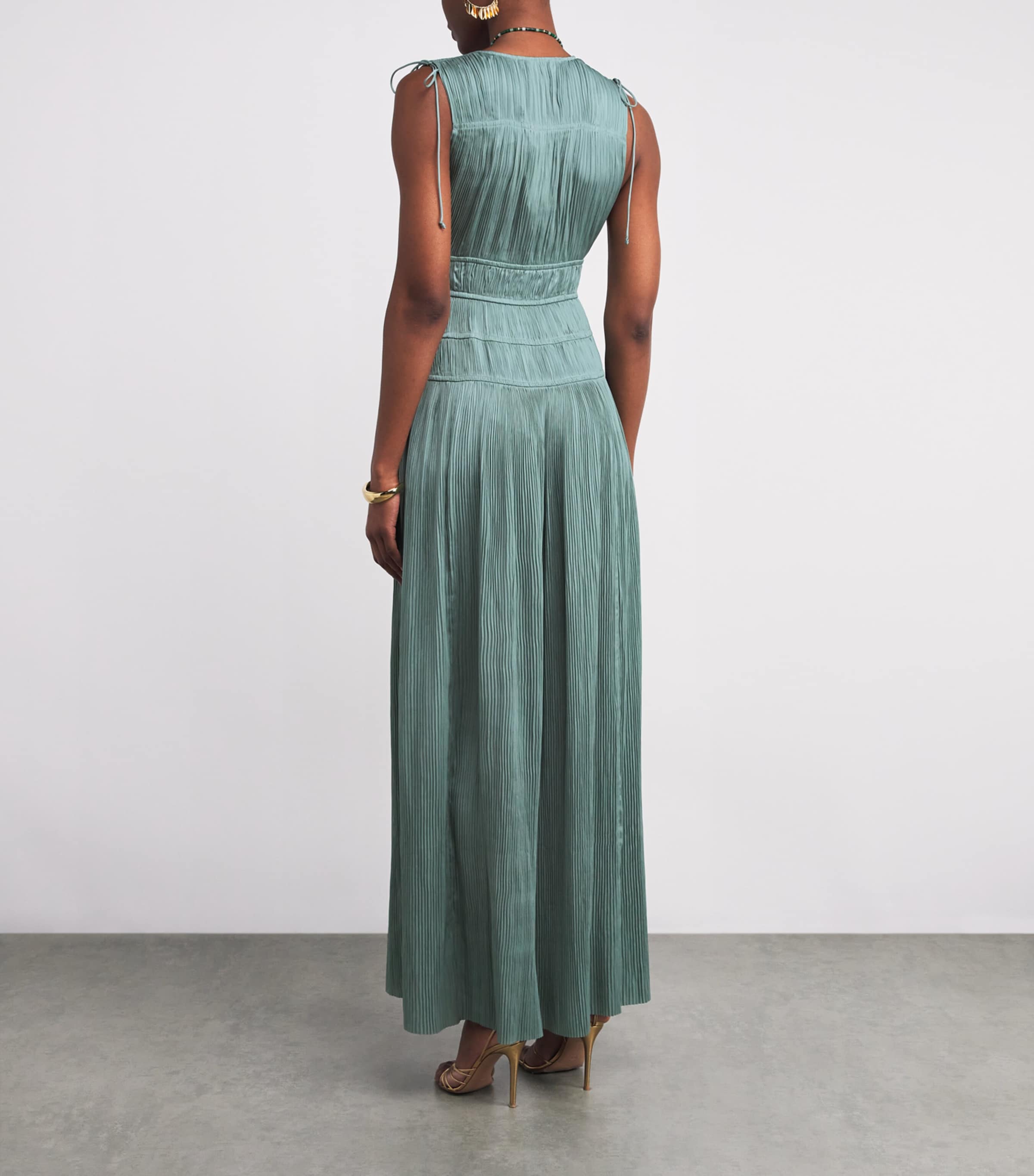 Ulla Johnson Blue V-Neck Tasneem Maxi Dress | Harrods US