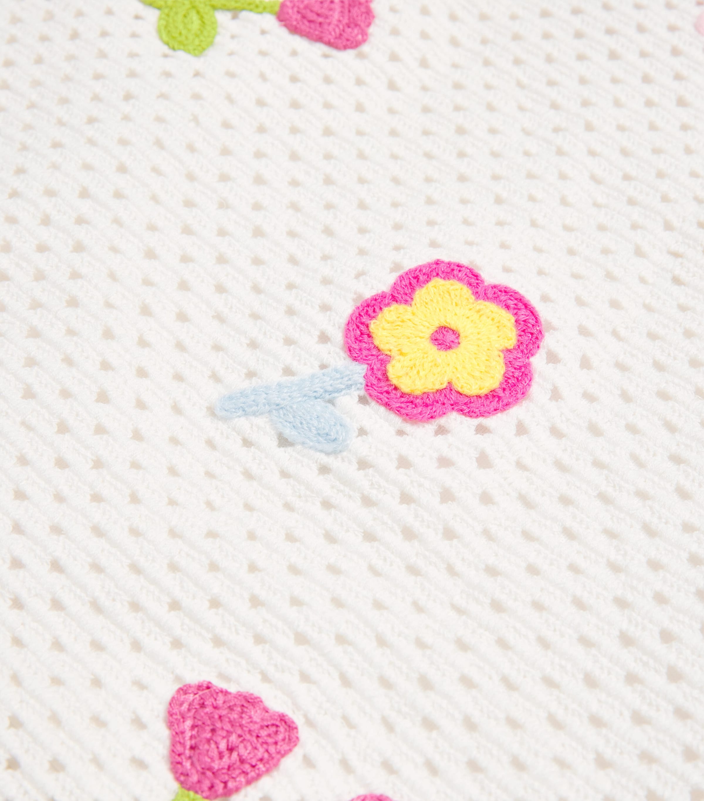 MARLO Multi Cotton Crochet Daisette Dress (3-16 Years) | Harrods UK