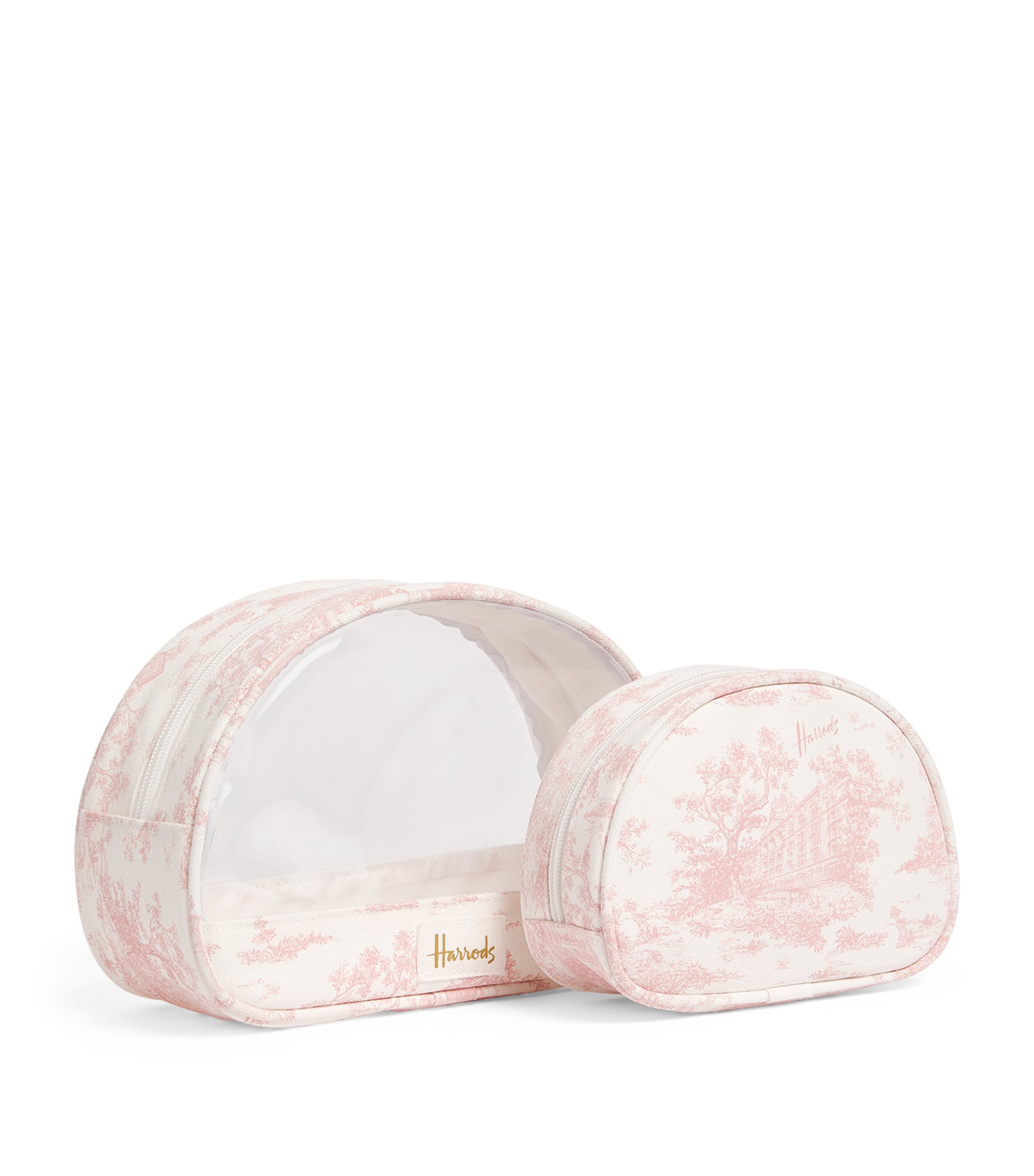 Harrods Pink Toile Cosmetic Bag (Set of 2) | Harrods US