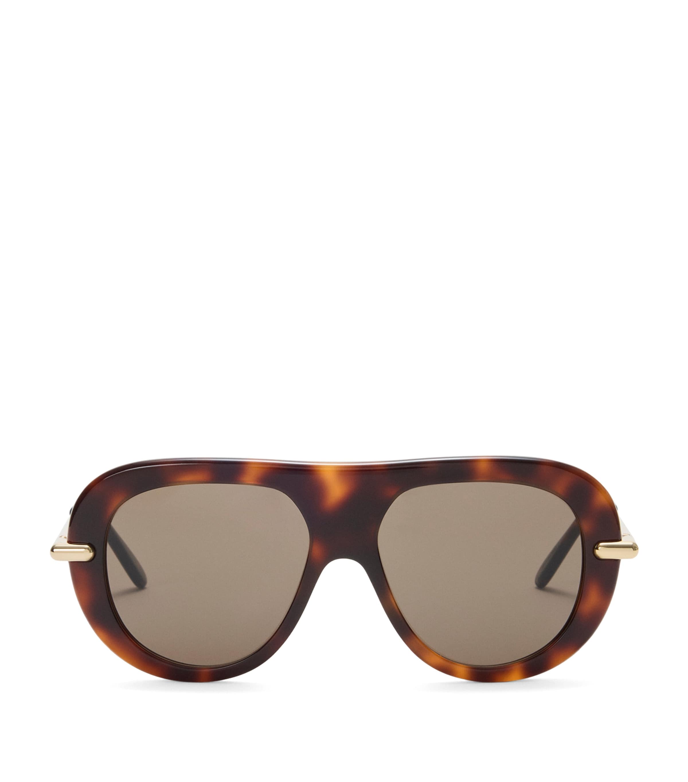 LOEWE Brown Slim Pilot Sunglasses | Harrods UK