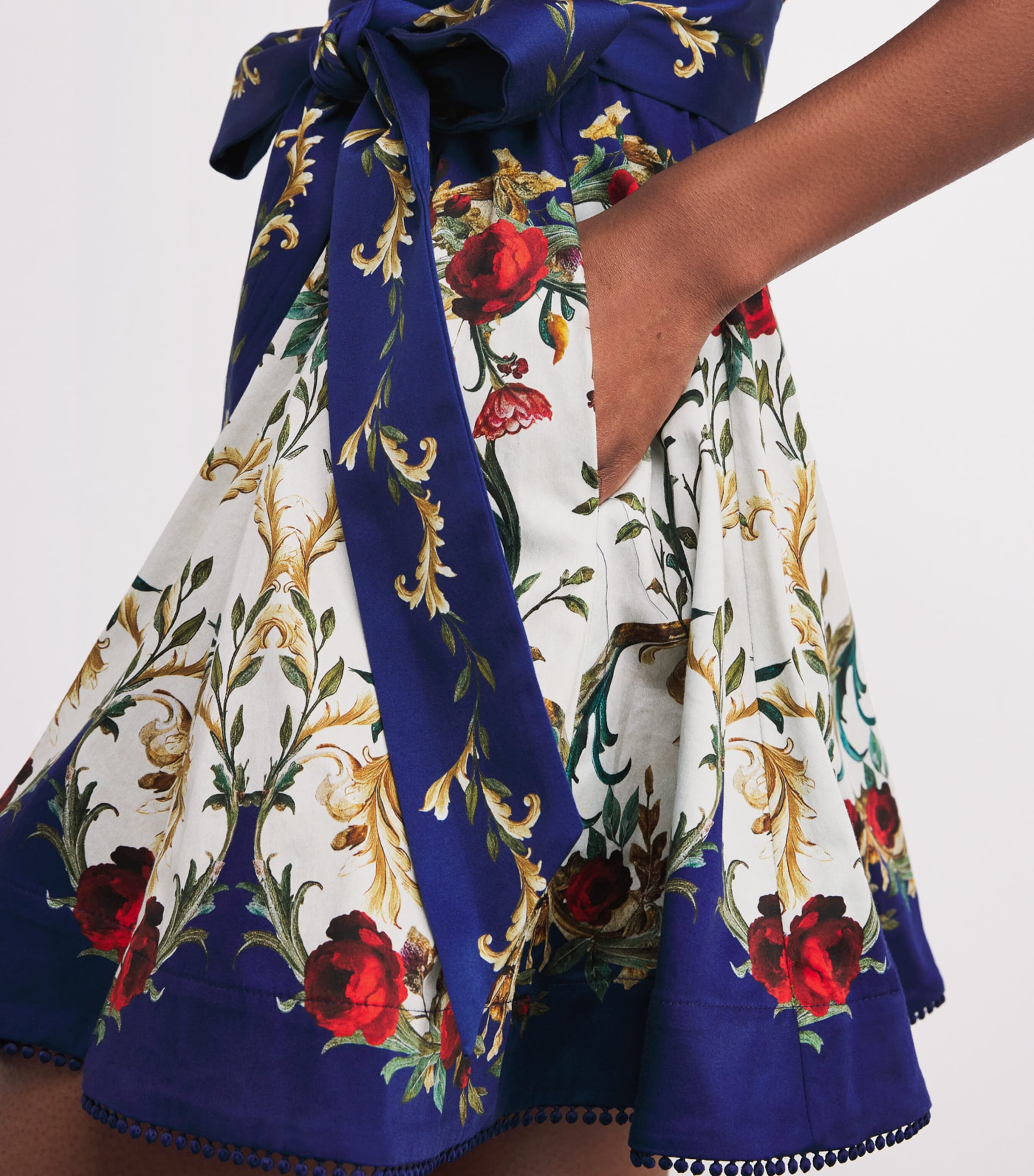 Alice+Olivia Multi Stretch-Cotton Lucy Mini Dress | Harrods UK