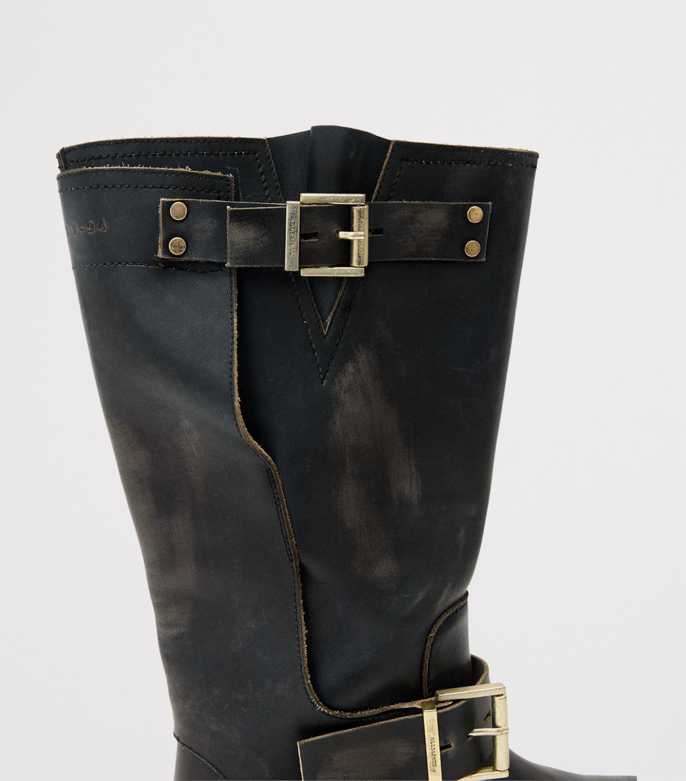 AllSaints Brown Leather Tay Boots | Harrods US