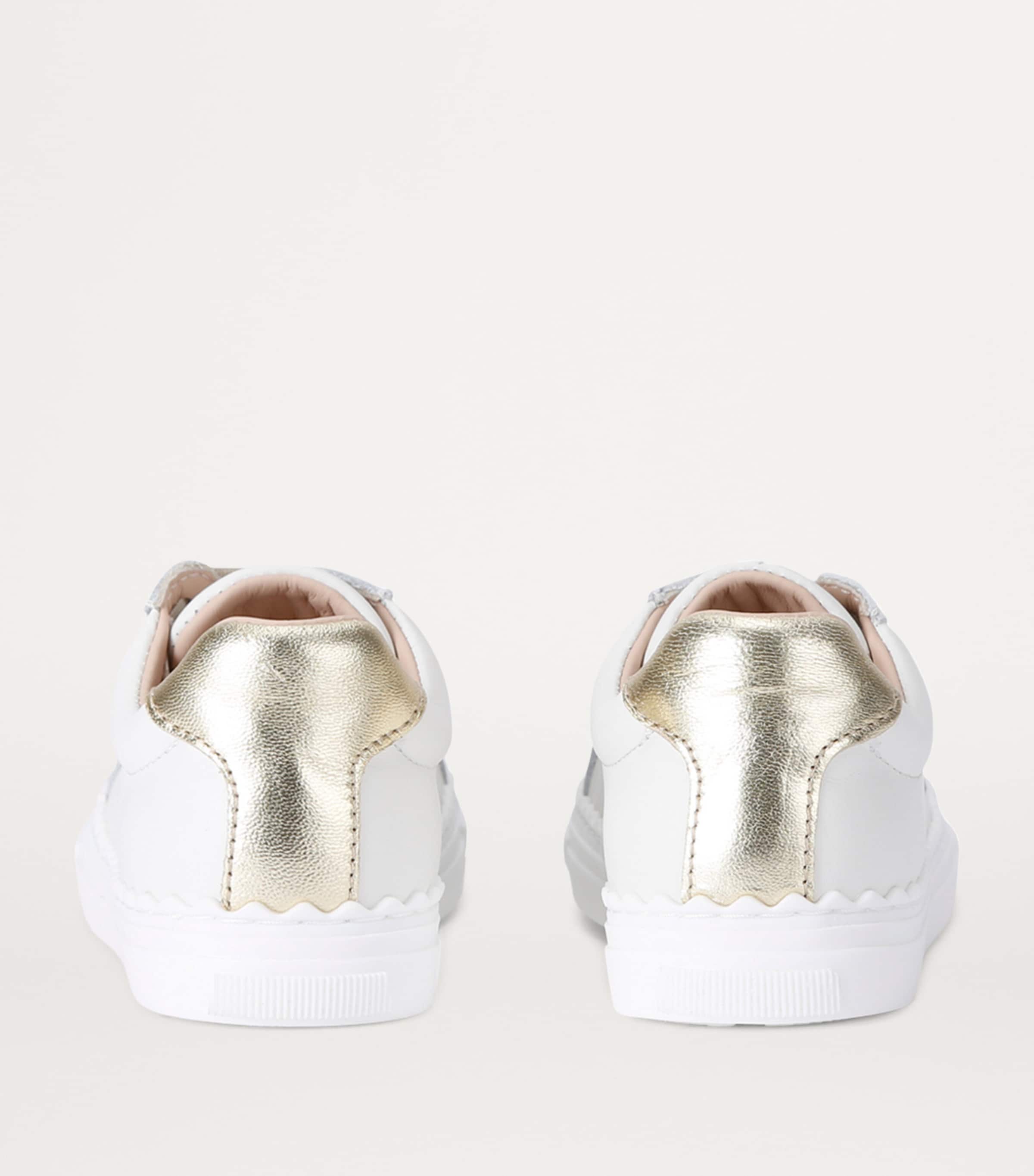 Chloé Kids White Leather Logo Sneakers | Harrods UK