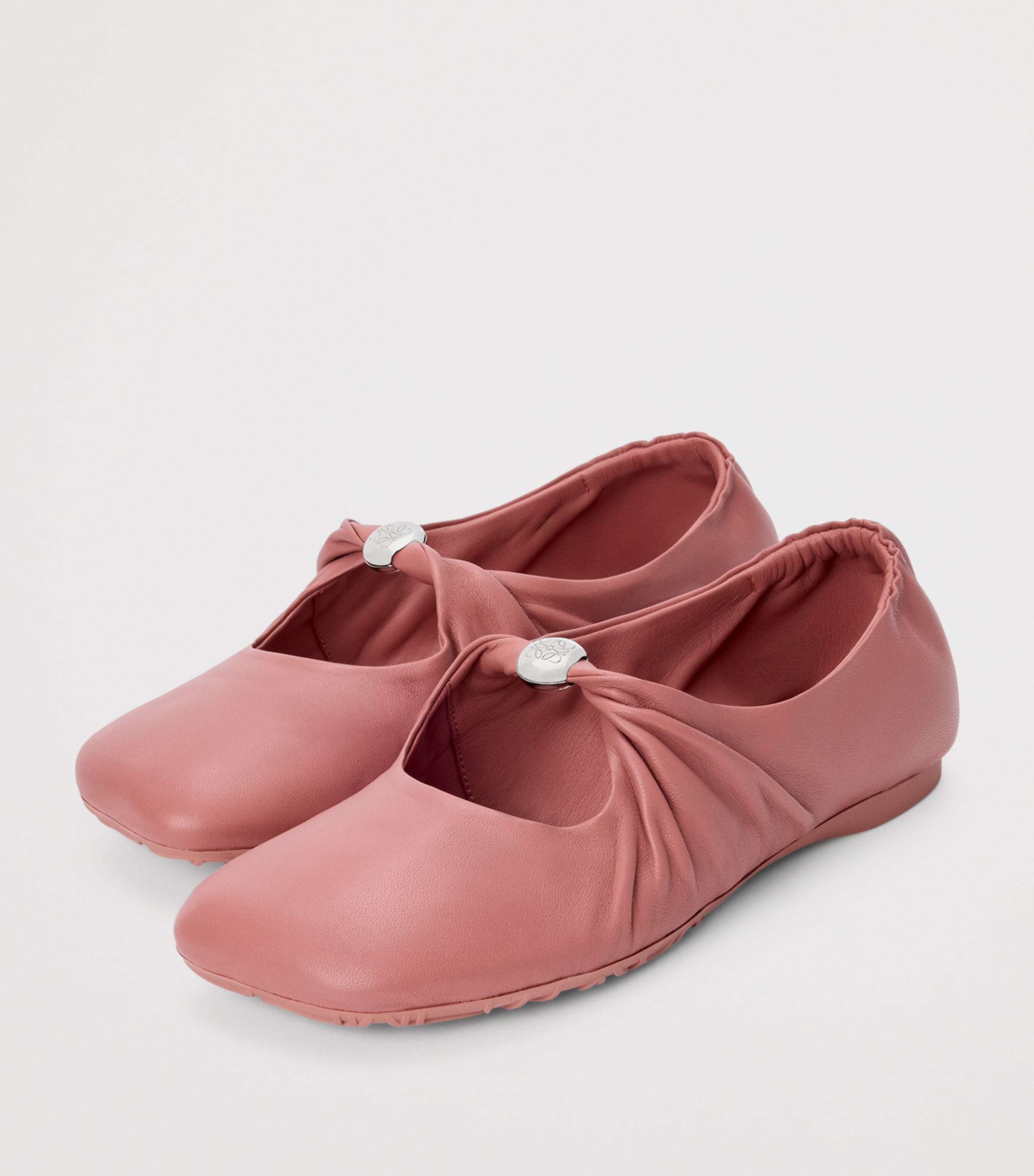 LOEWE Pink Leather Pebble Soft Ballet Flats | Harrods NZ