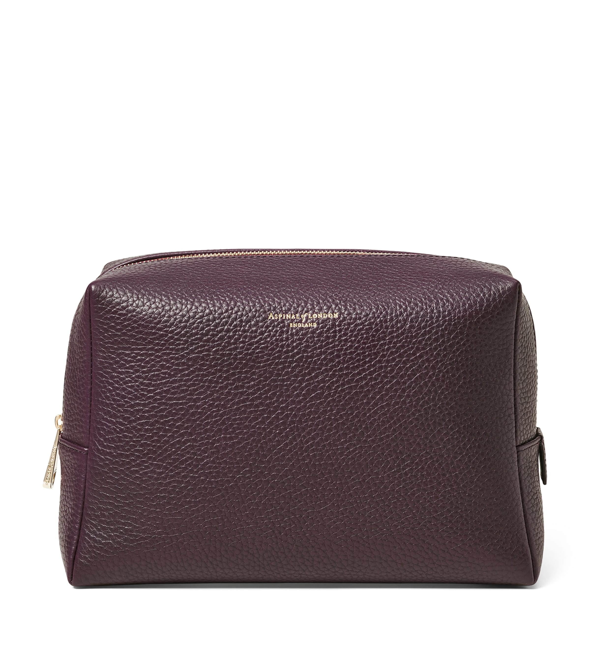 Aspinal Of London Purple Large Leather London Cosmetic Case | Harrods UK