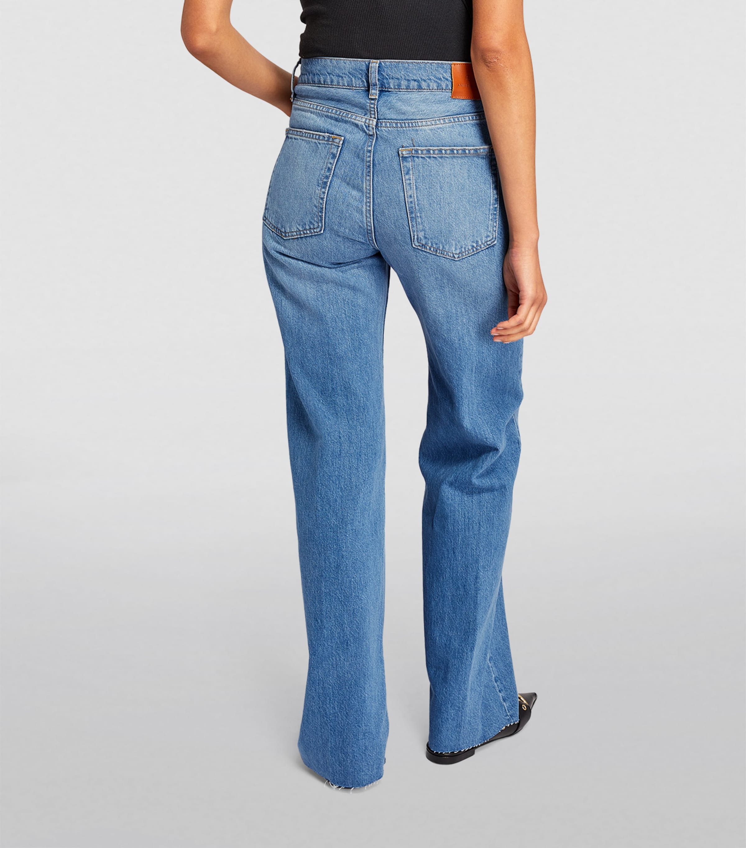 ANINE BING Blue Hugh Wide-Leg Jeans | Harrods US
