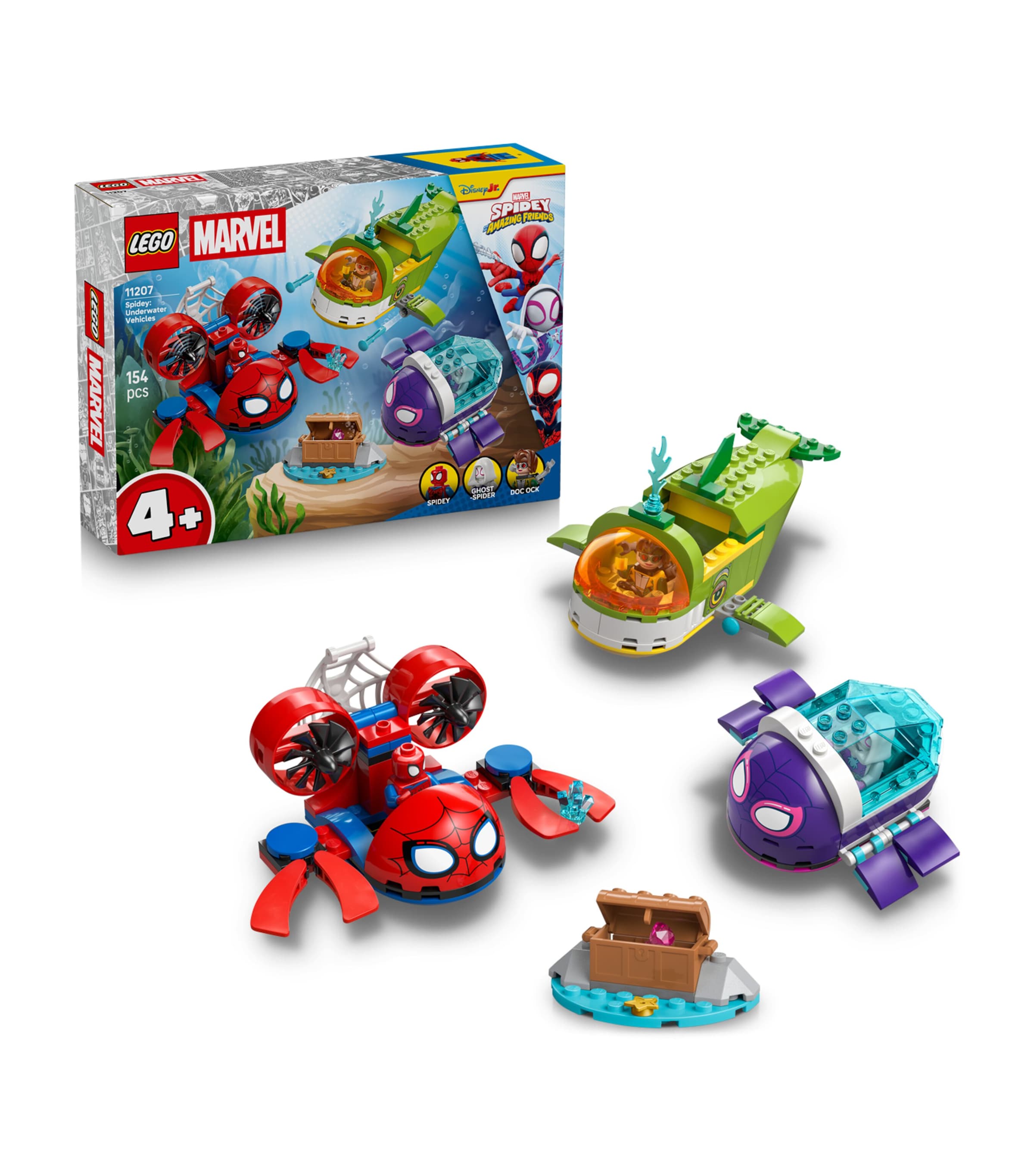 Lego LEGO Marvel Spidey: Underwater Vehicles Set 11207 | Harrods FR