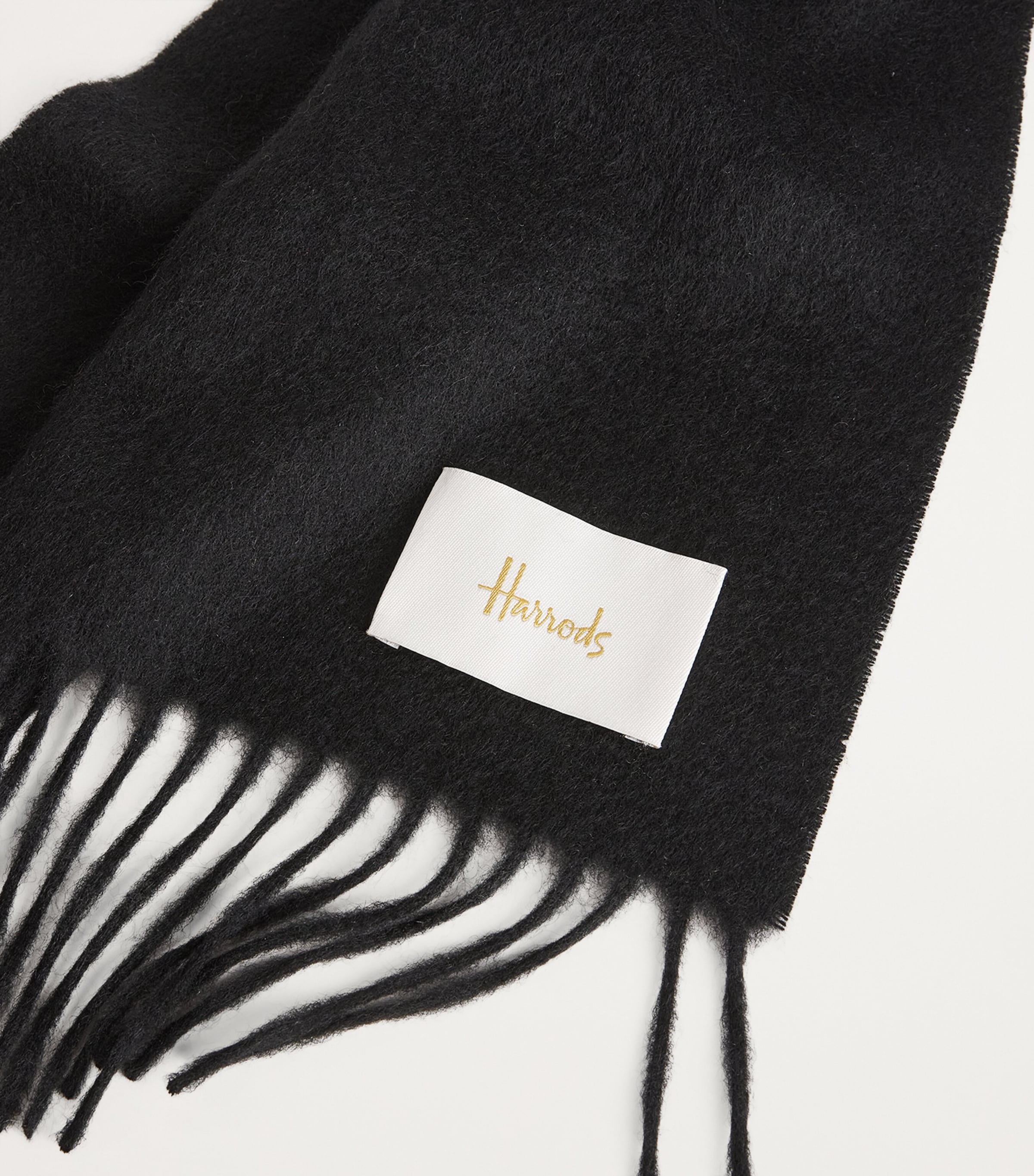 Harrods Black Cashmere Scarf | Harrods UK