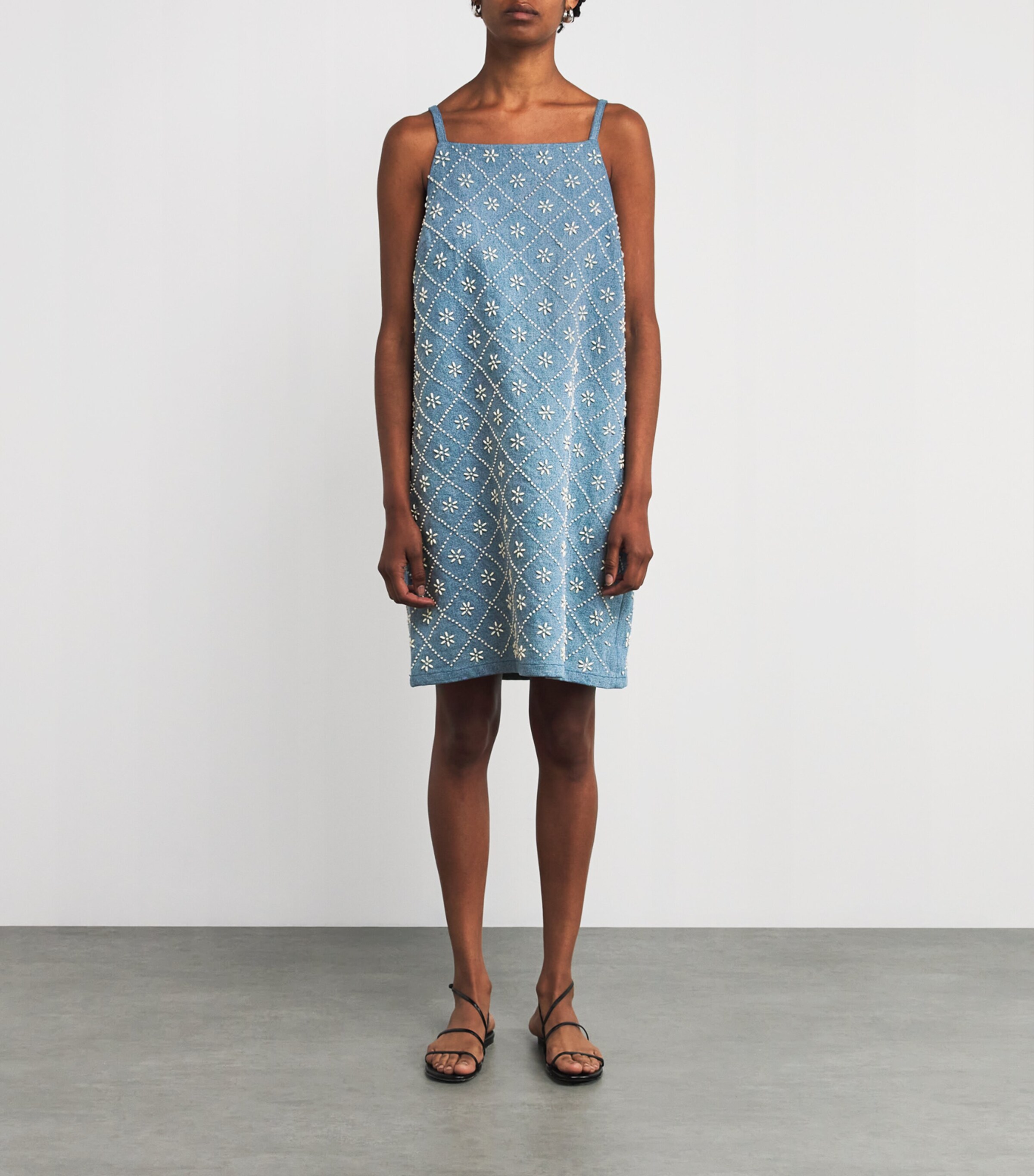 Rag & Bone Blue Denim Gentry Mini Dress | Harrods SG