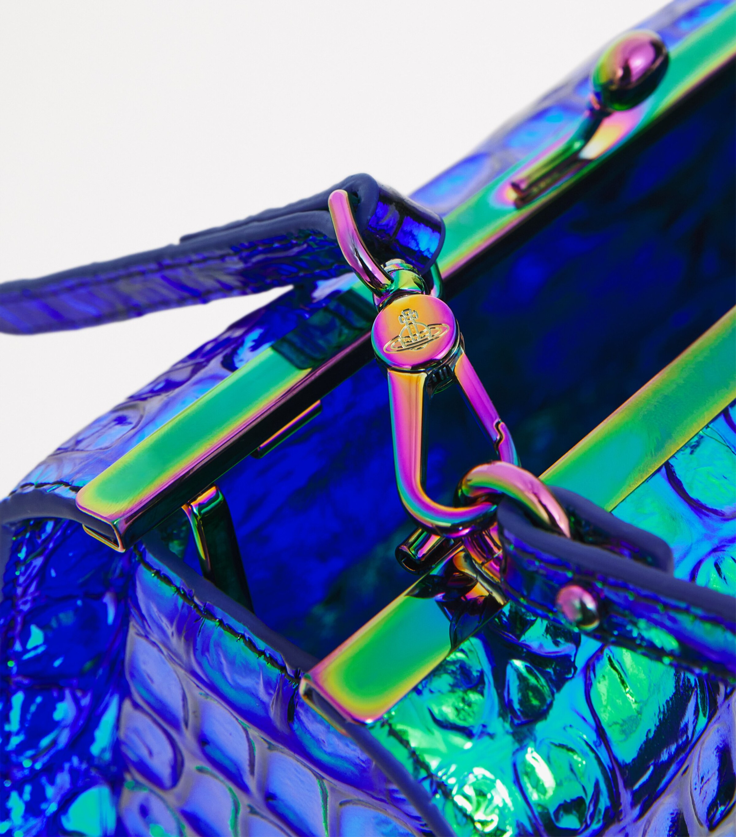 Vivienne Westwood Metallic Croc-Embossed Doll XL Top-Handle Bag ...