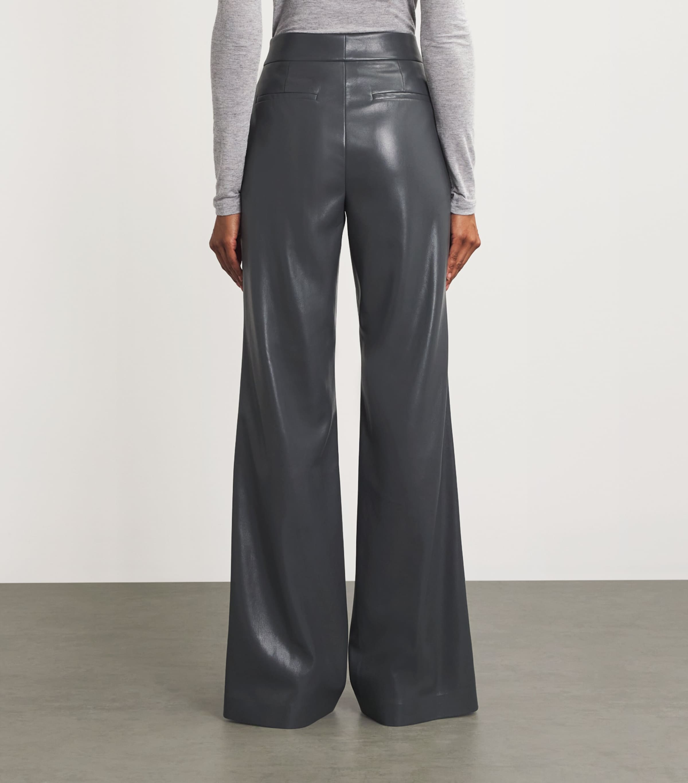 Alice+Olivia Vegan Leather Dylan Trousers | Harrods US