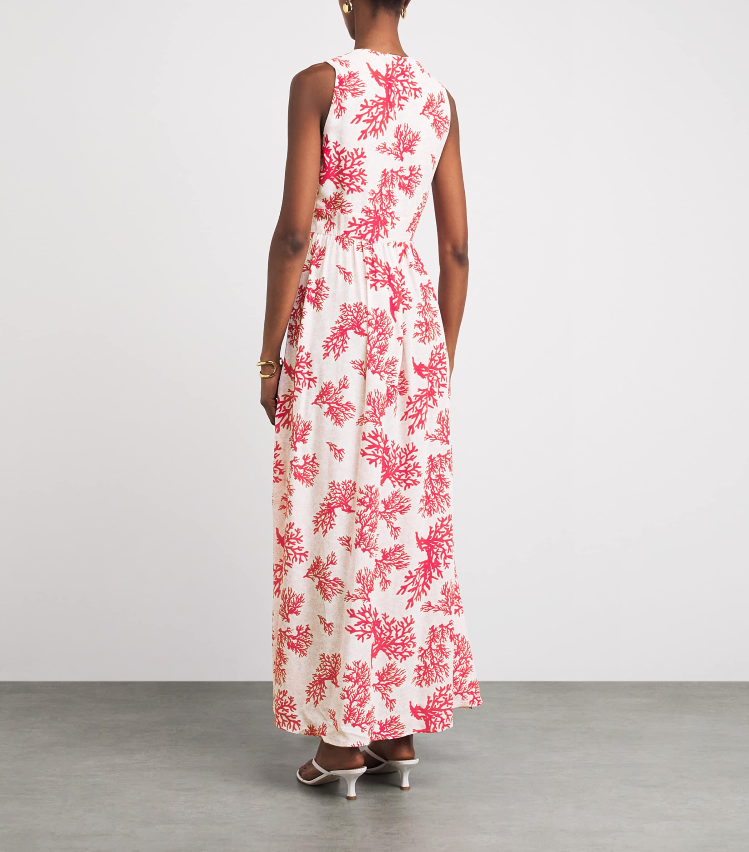 Heidi Klein Red Silk Scala U-Bar Maxi Dress | Harrods AT
