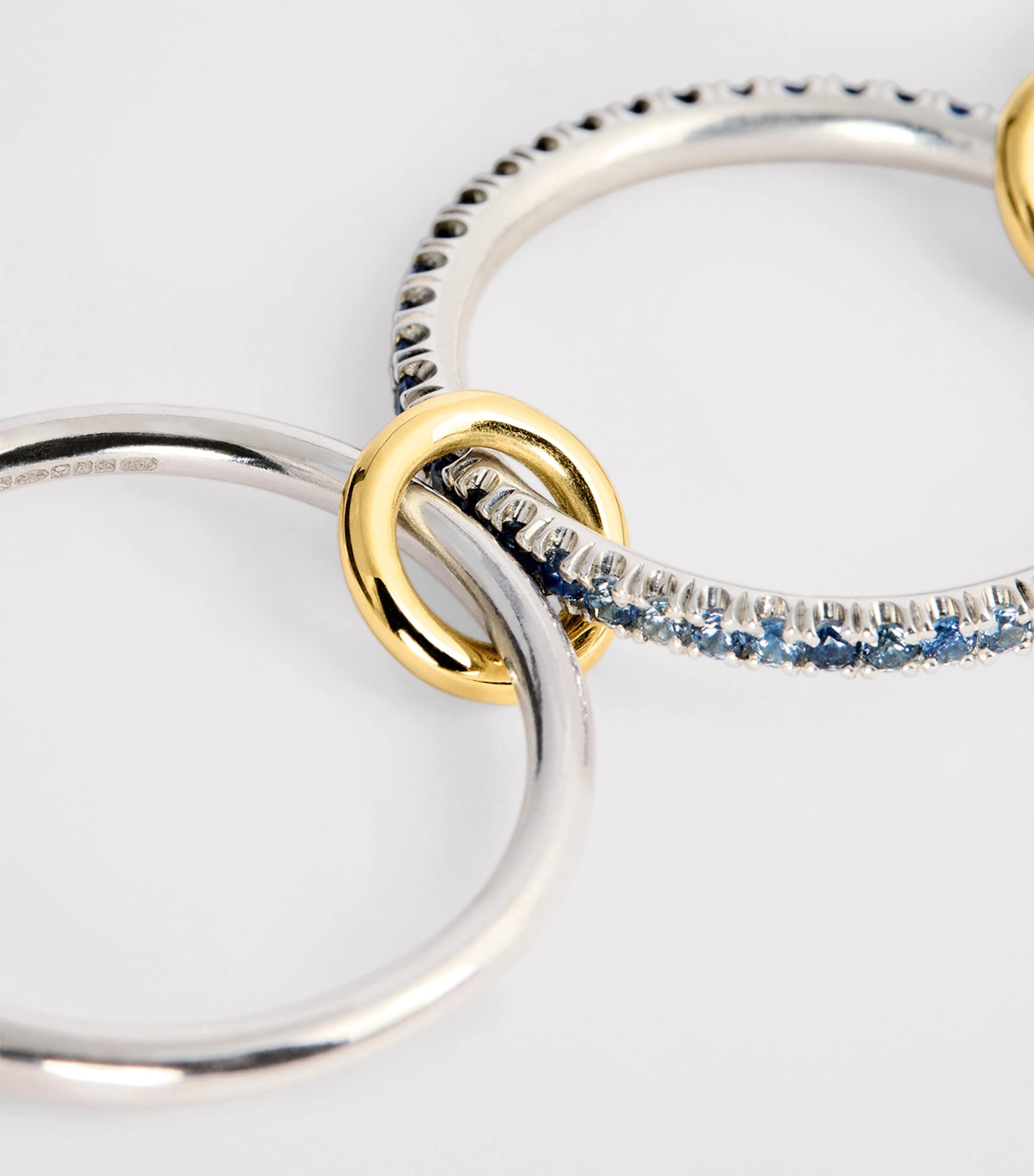 Spinelli Kilcollin Sterling Silver, Yellow Gold and Sapphire Tigris Blue Ombré Ring | Harrods AE