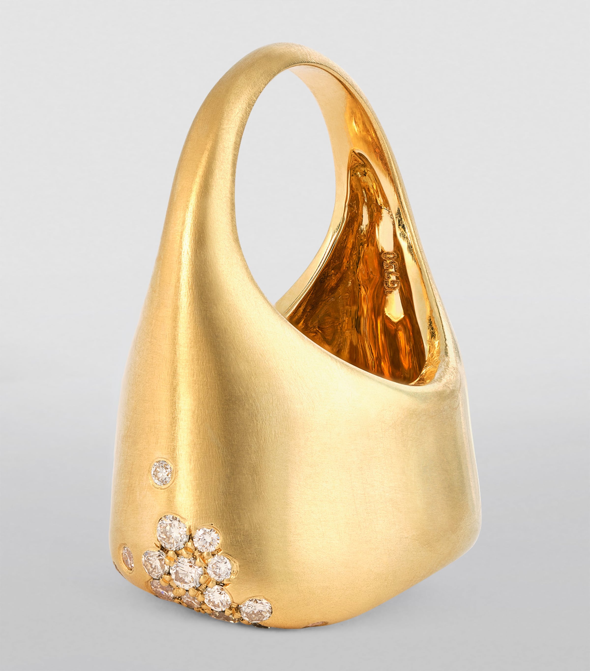 Nada Ghazal Yellow Gold and Champagne Diamond My Muse Storm Ring ...