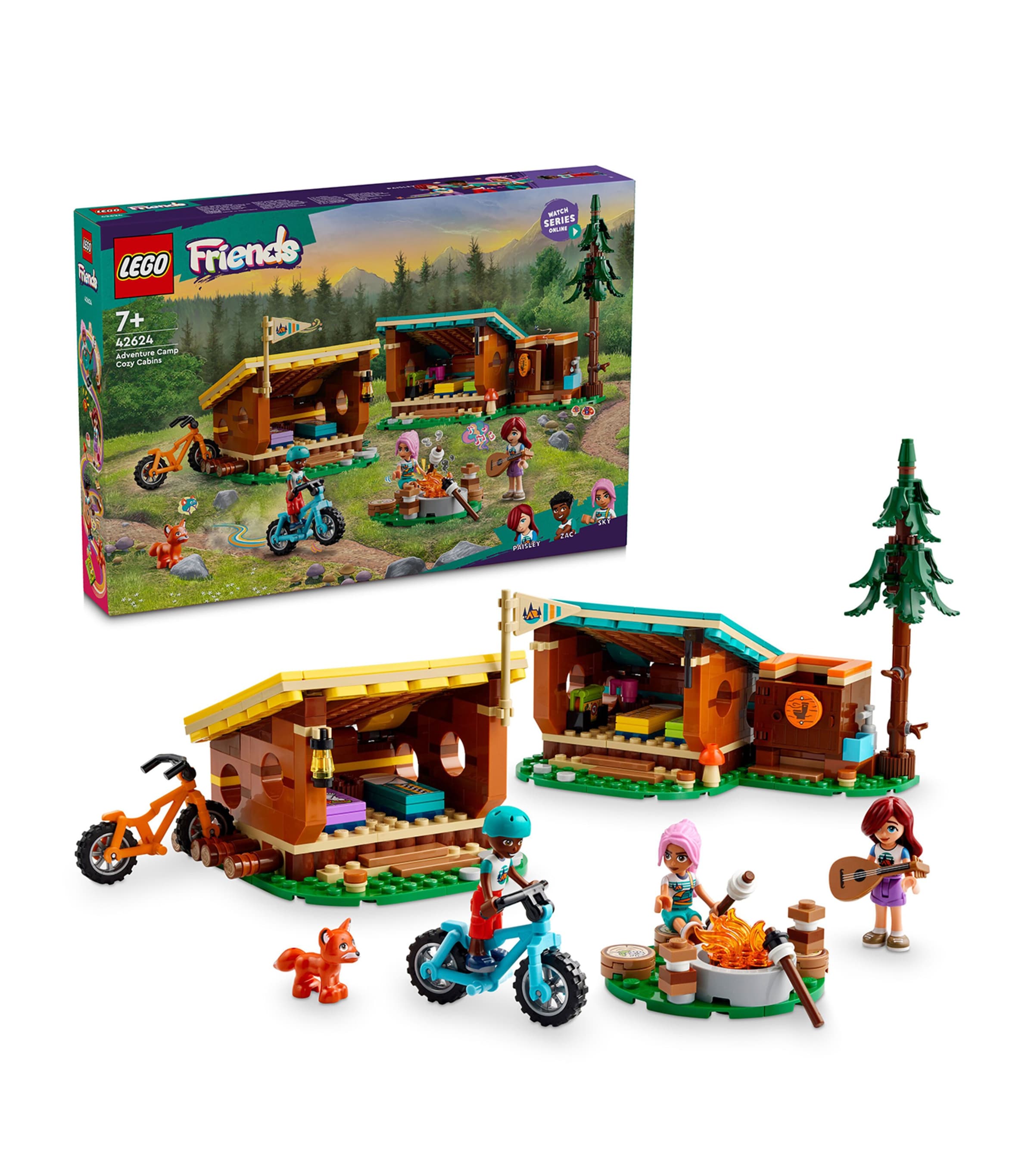 Lego Multi Friends Adventure Camp Cosy Cabins 42624 | Harrods UK