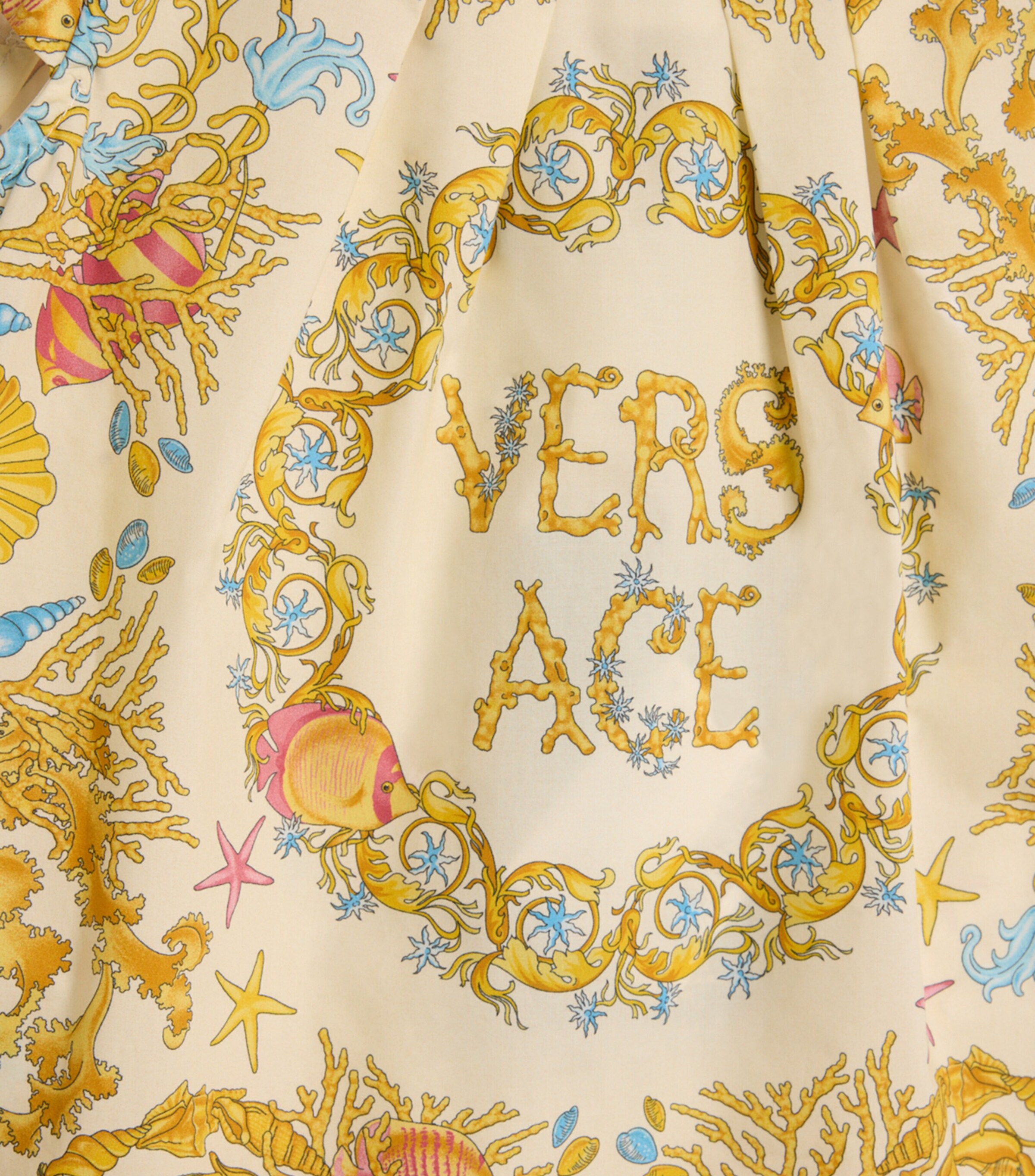 Versace Kids Multi Cotton Underwater Barocco Dress and Bloomers Set (1 ...