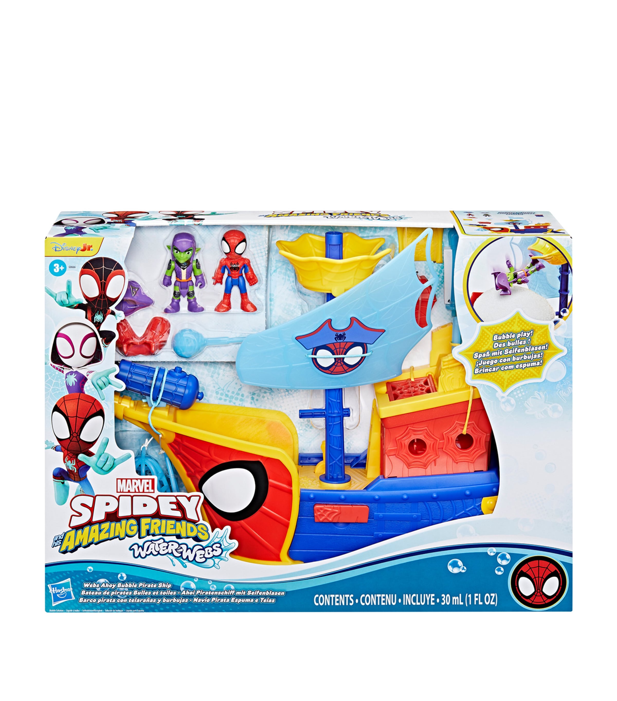 Marvel Spider-Man Webs Ahoy Bubble Pirate Ship Playset | Harrods JP
