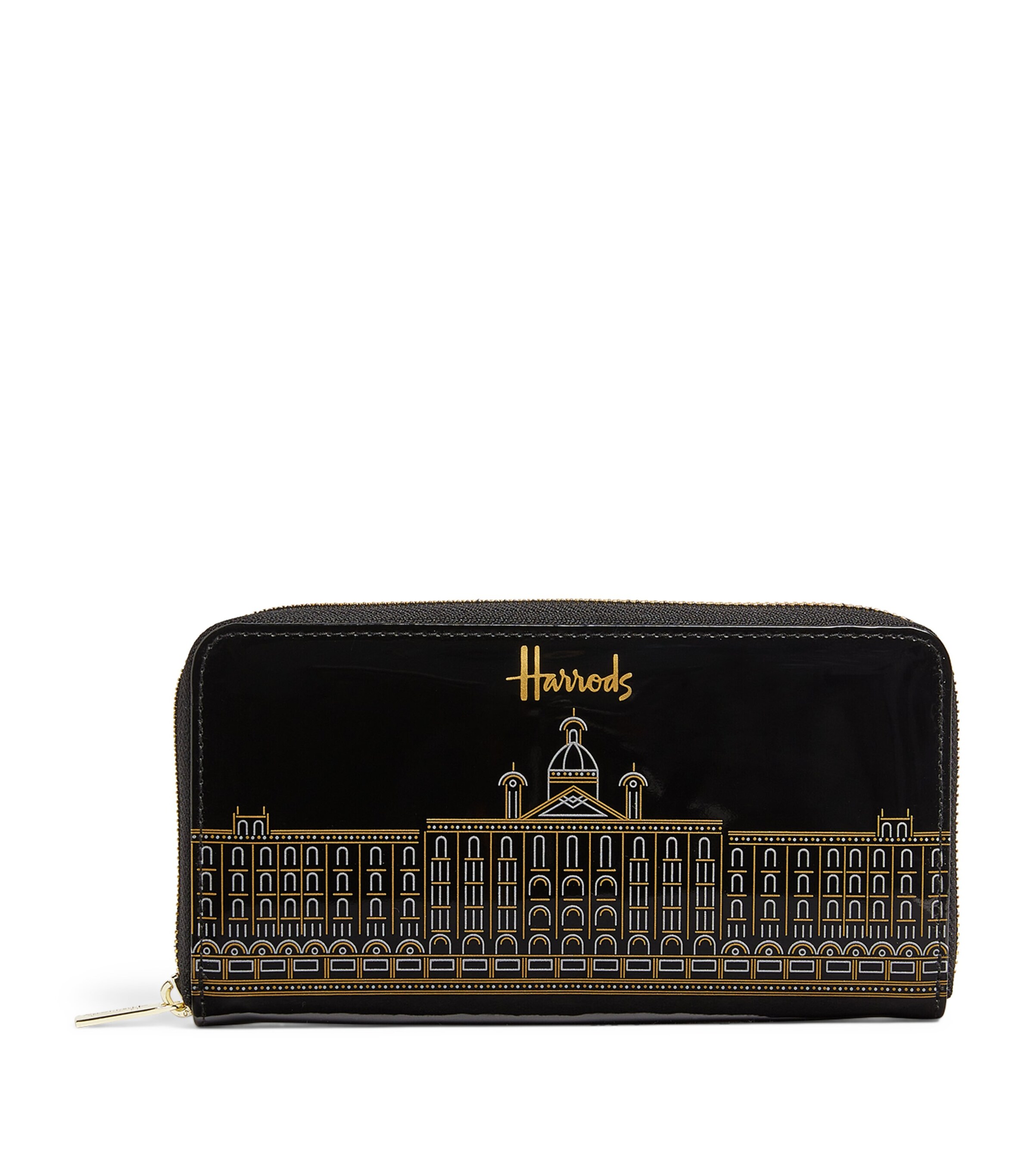 Harrods Gold Gold Outline Building Long Wallet | Harrods IN