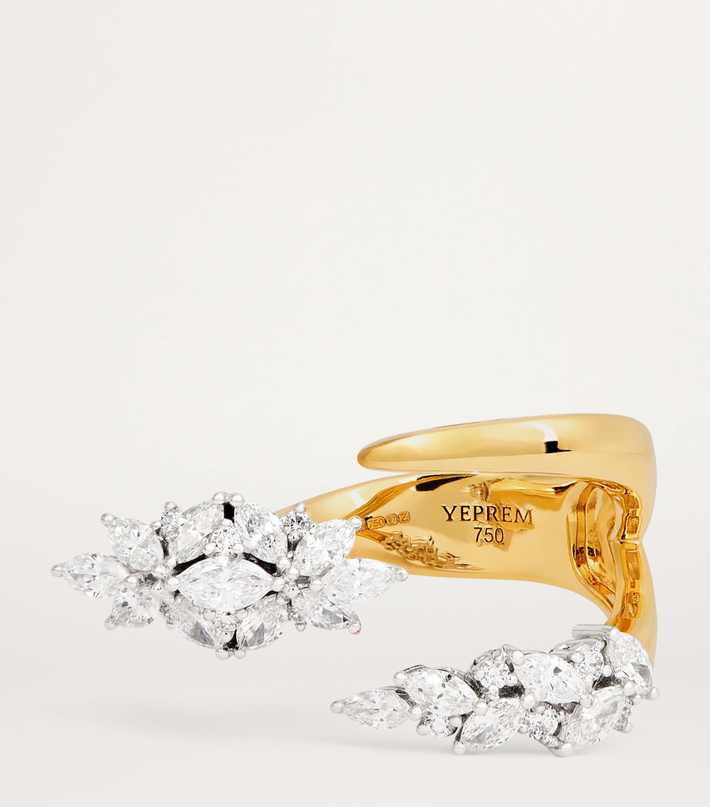 Yeprem Yellow Gold and Diamond Reign Supreme Ring | Harrods UK