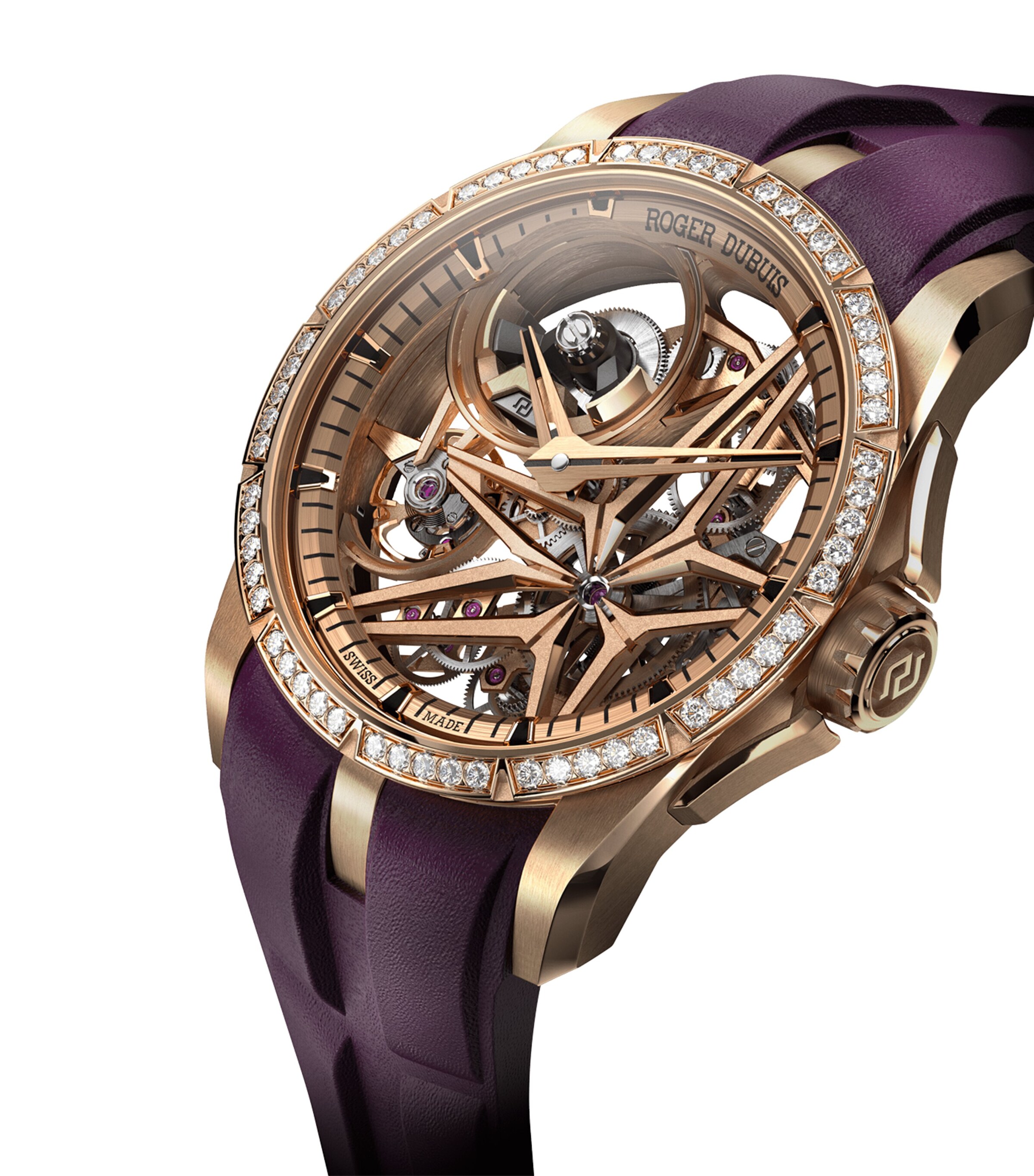 Roger Dubuis EON Gold and Diamond Excalibur Monobalancier Watch 42mm ...