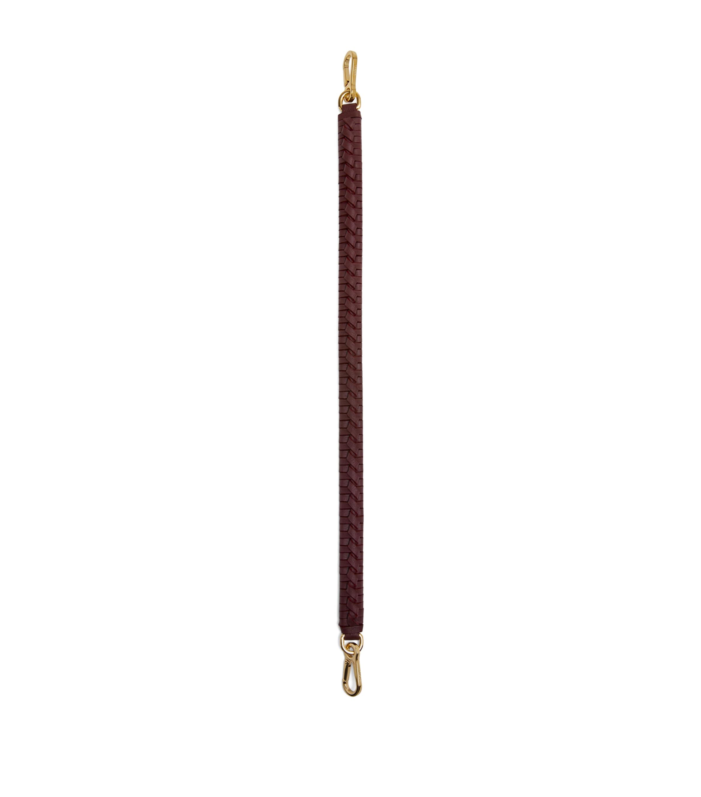 LOEWE Burgundy Leather Woven Spiral Strap | Harrods UK