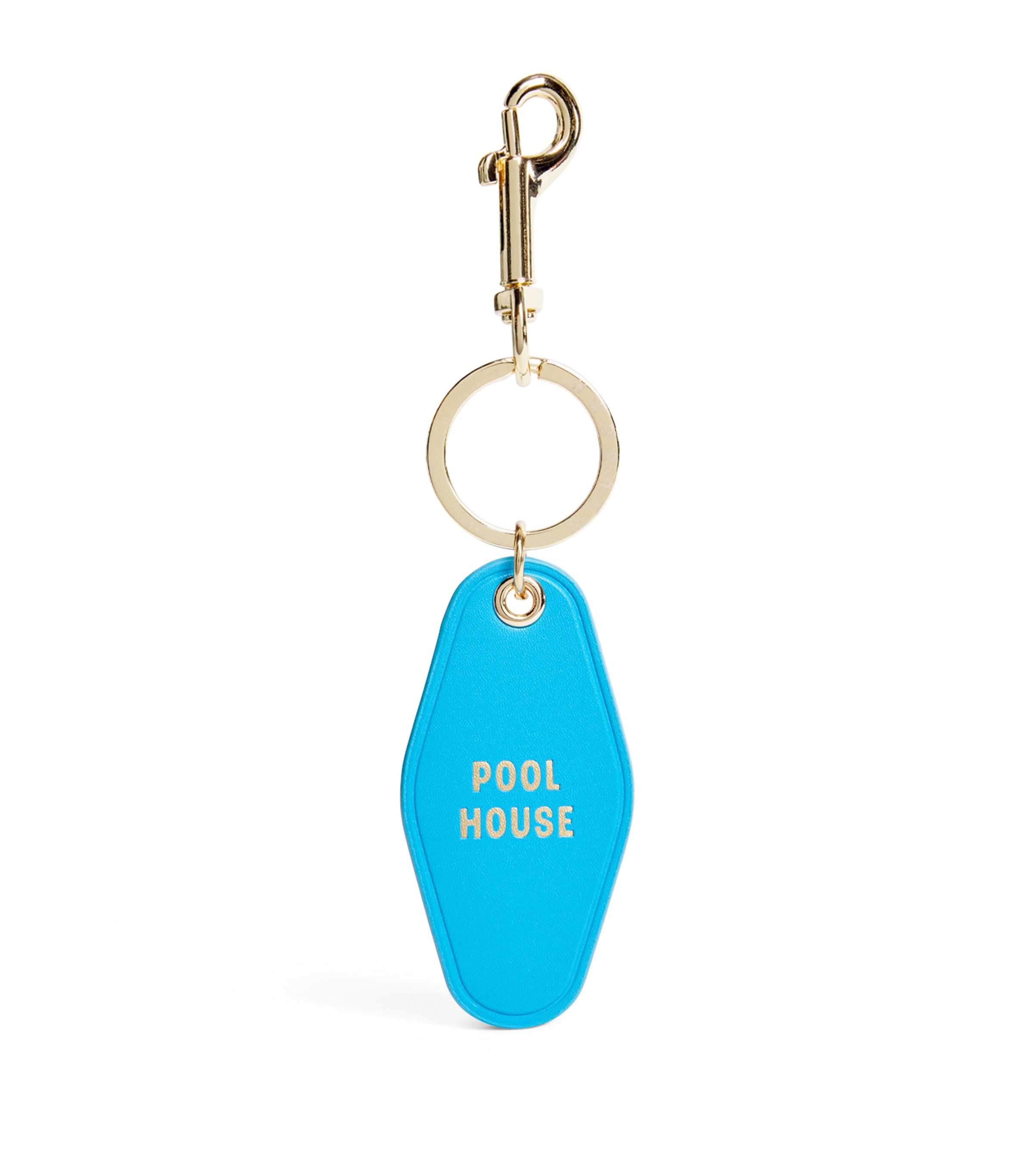 Harrods Blue Leather Pool House Keyring | Harrods US