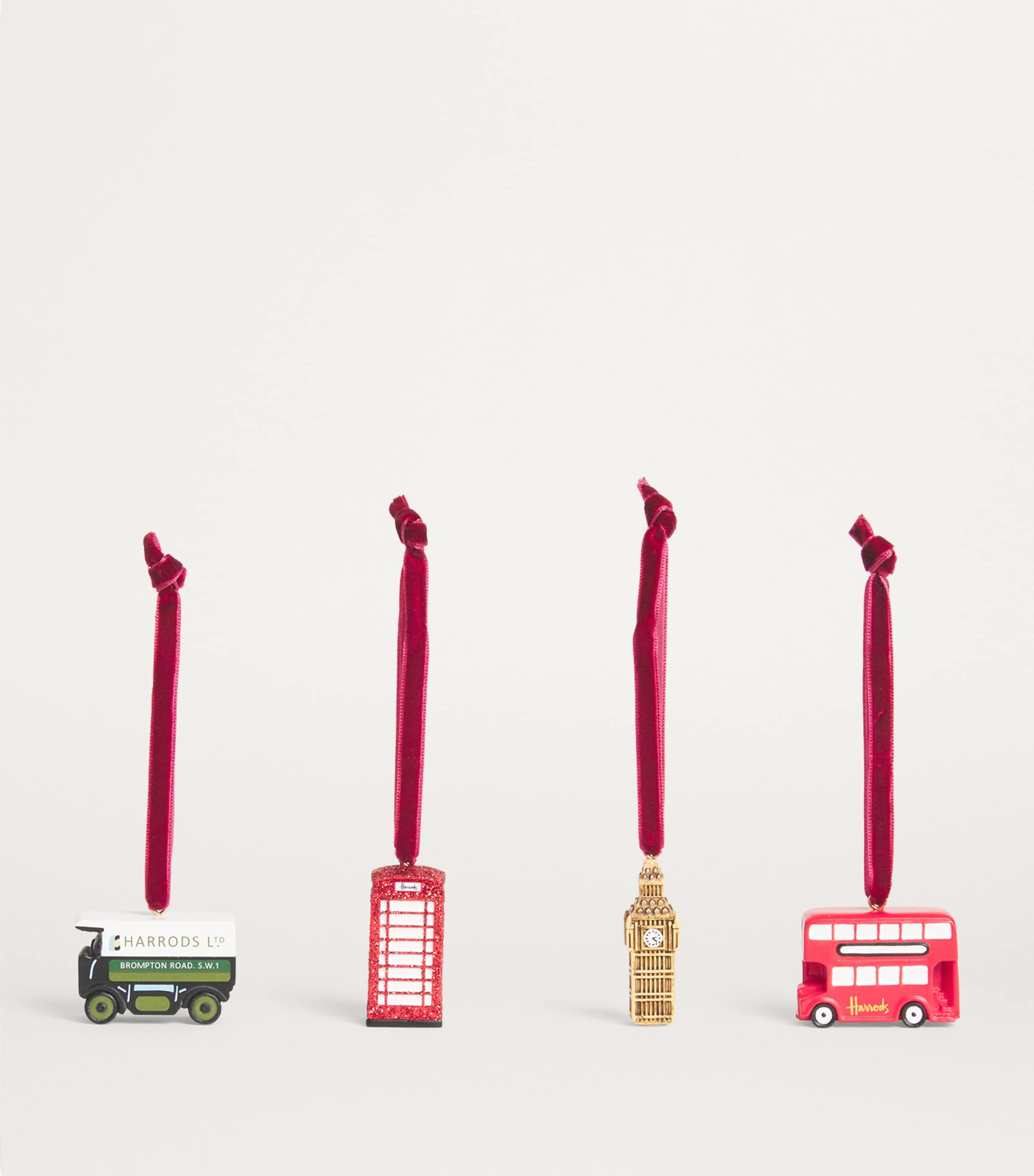 Harrods London Icons Tree Decorations (Set of 4) | Harrods US Harrods London Icons Tree Decorations (Set of 4) | Harrods US