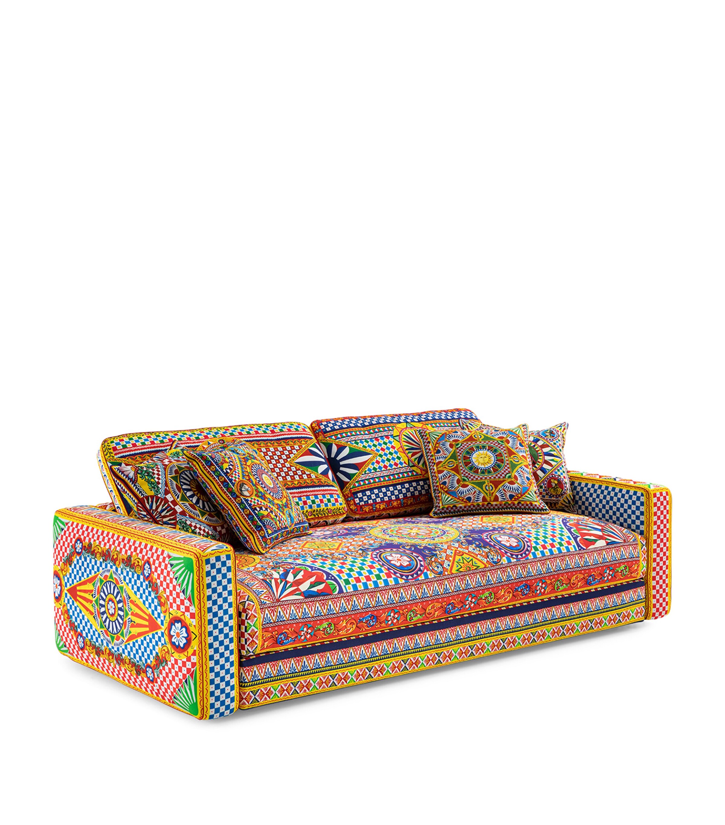Dolce & Gabbana Casa Red Anemone 3-Seater Sofa | Harrods UK
