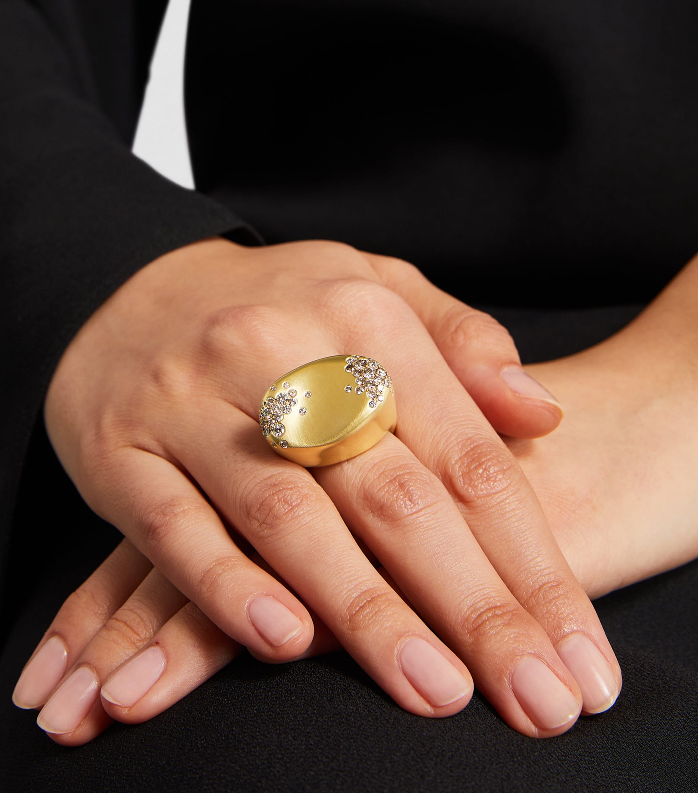 Nada Ghazal Yellow Gold and Champagne Diamond My Muse Storm Ring ...