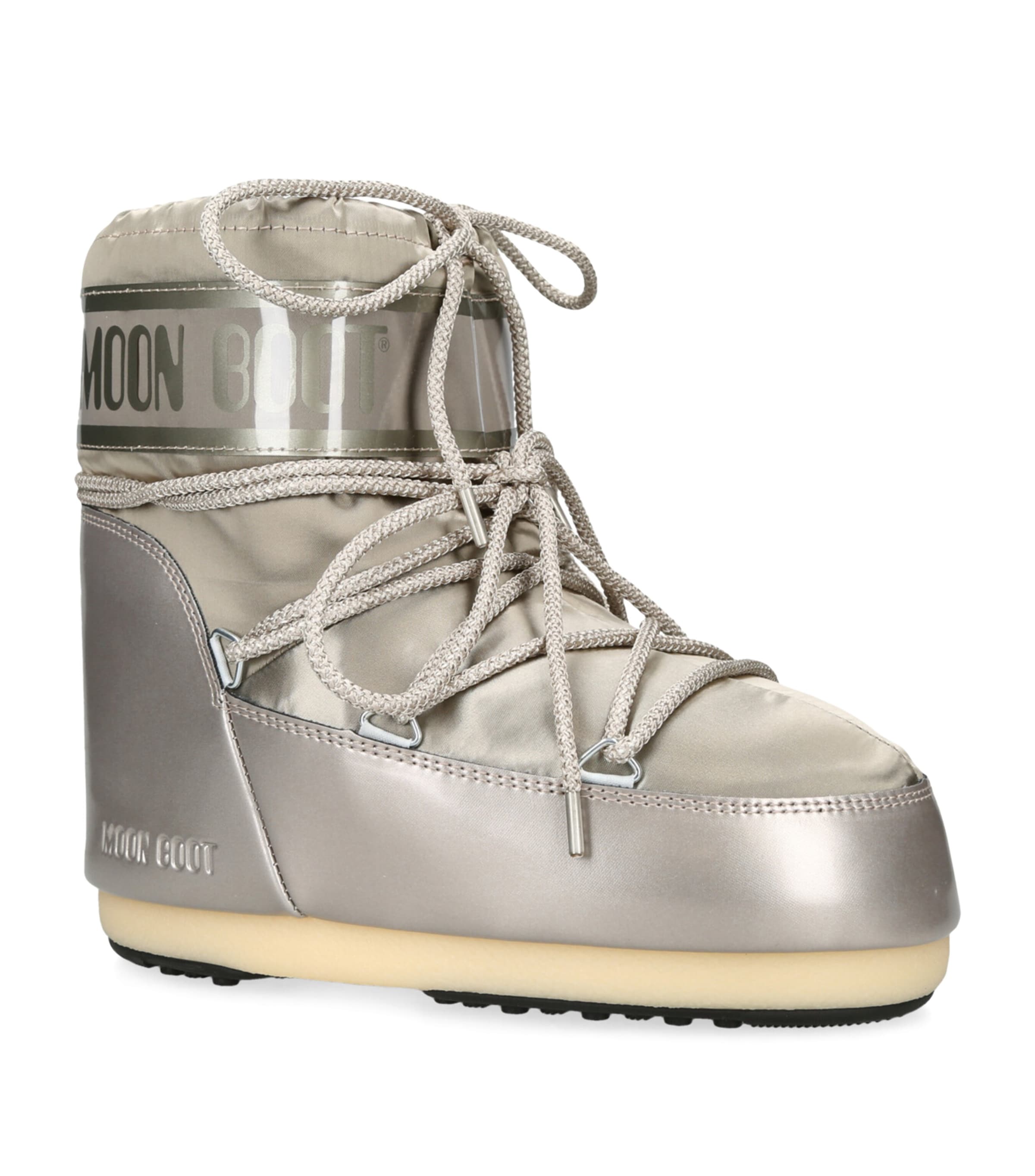 Moon Boot Gold Satin Icon Low Glance Ankle Boots | Harrods SG
