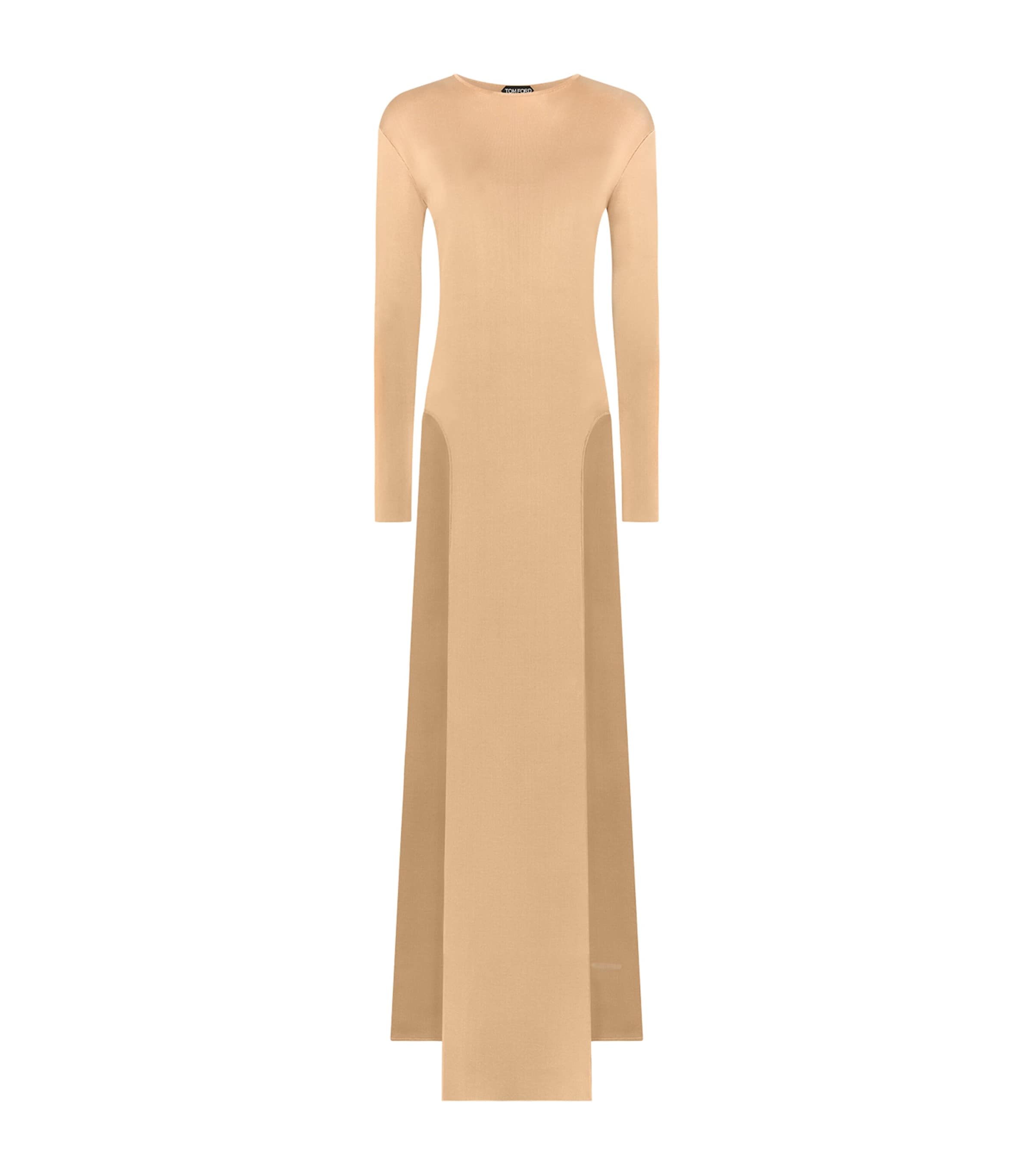 TOM FORD Beige Knitted Split-Leg Maxi Dress | Harrods NZ