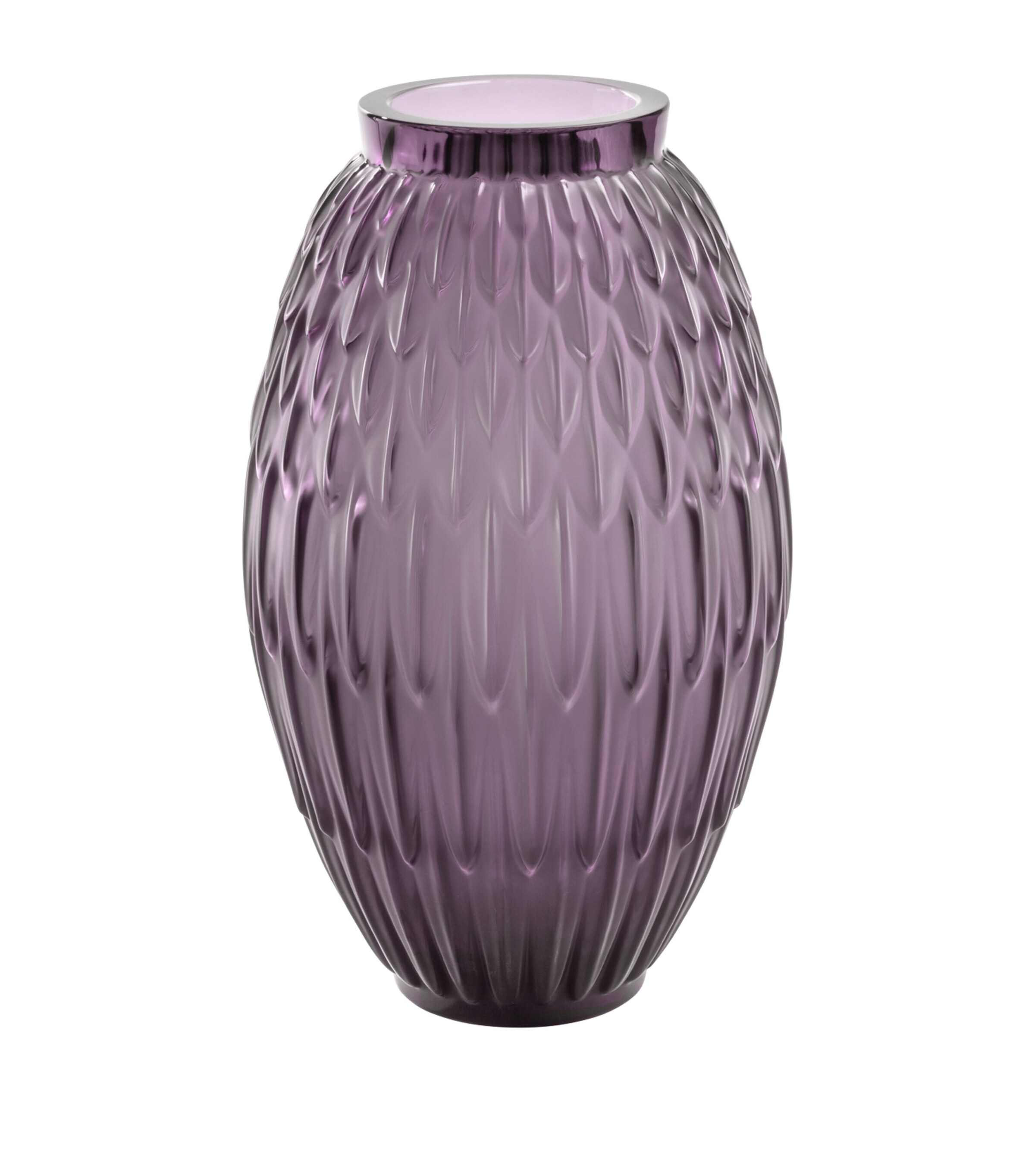 Lalique Large Plumes Vase (36cm) | Harrods US
