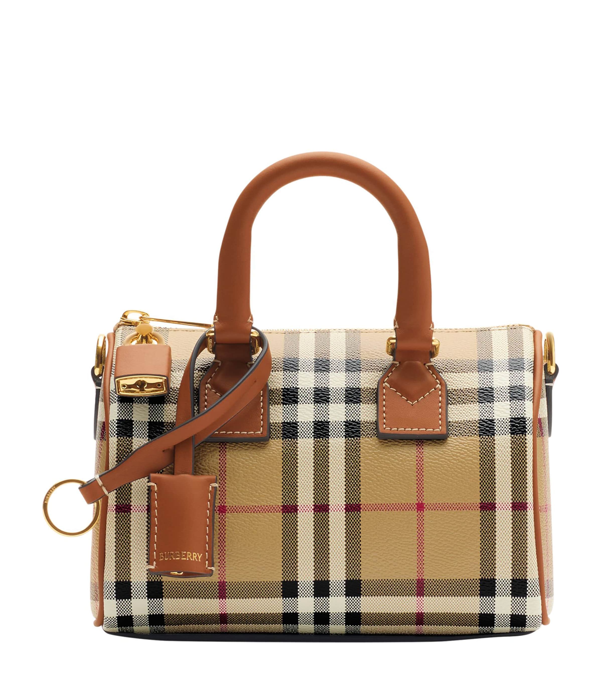 Burberry Brown Mini Check Bowling Bag | Harrods DE