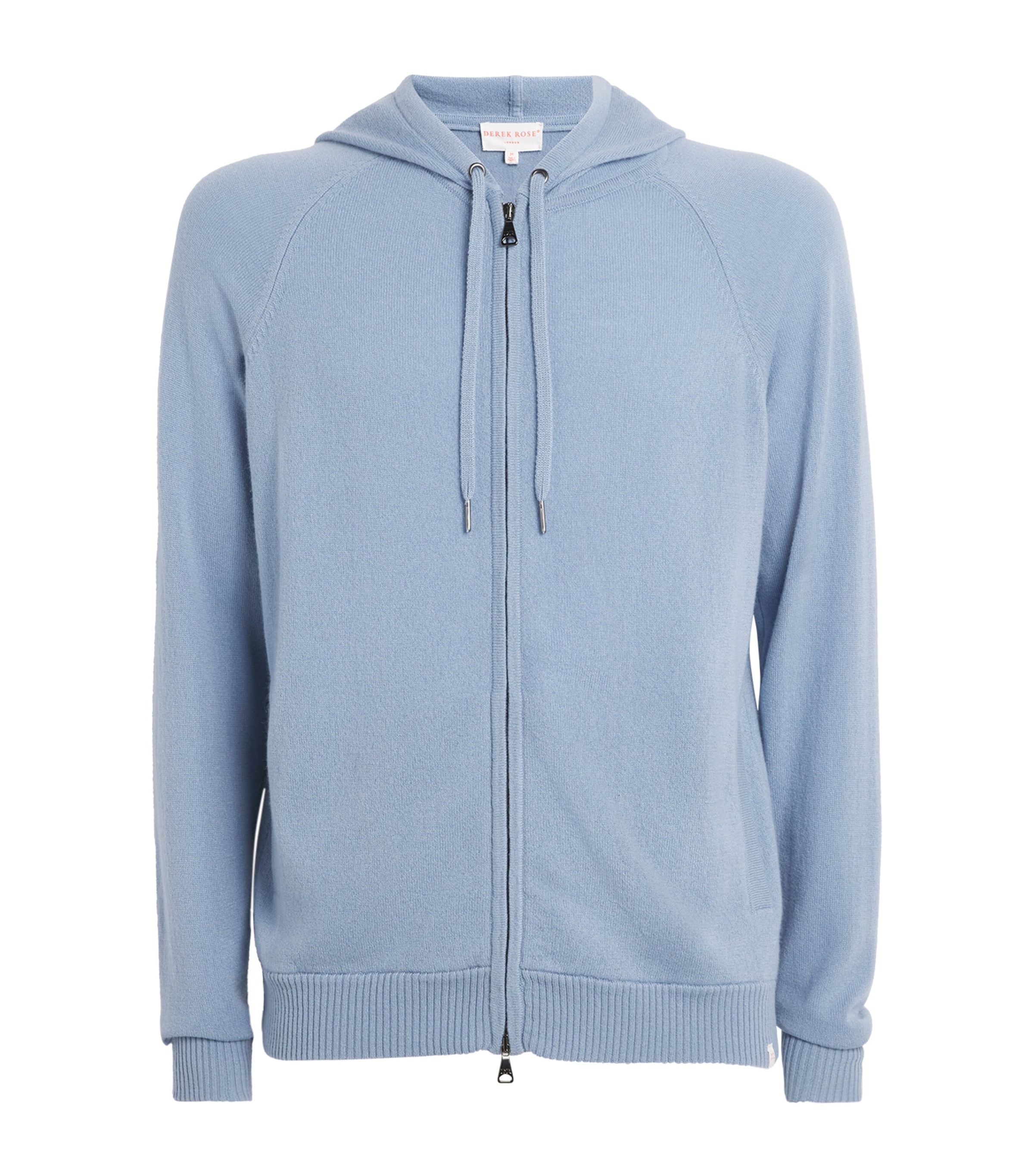 Derek Rose Blue Cashmere Finley Hoodie | Harrods AU