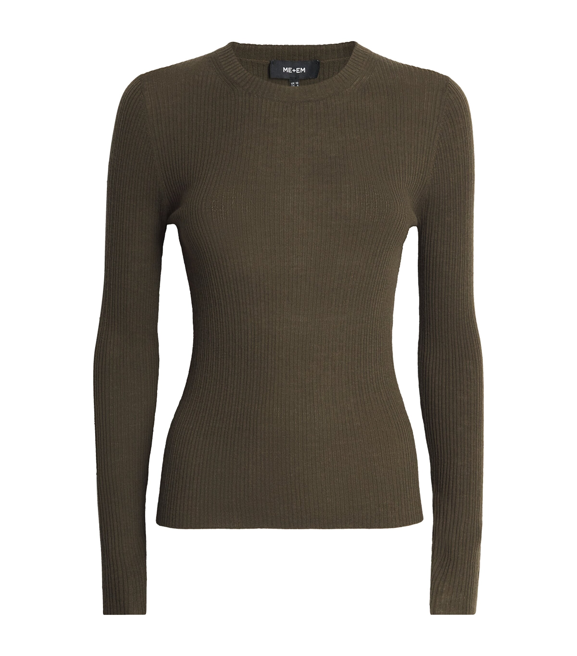 ME+EM Green Wool-Cashmere Layering Sweater | Harrods AU