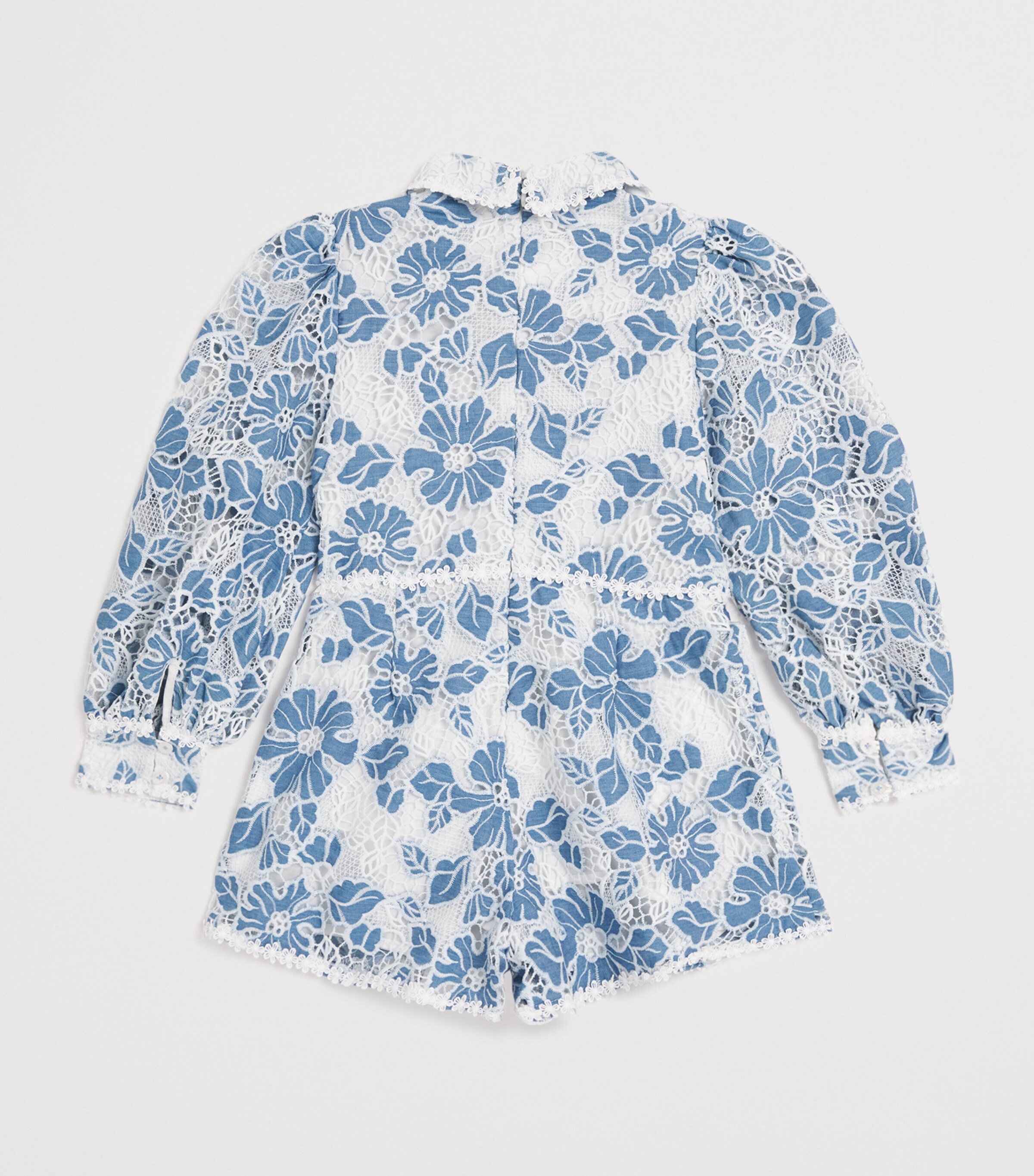 MARLO Blue Lace-Denim Lori Playsuit (3-16 Years) | Harrods IN