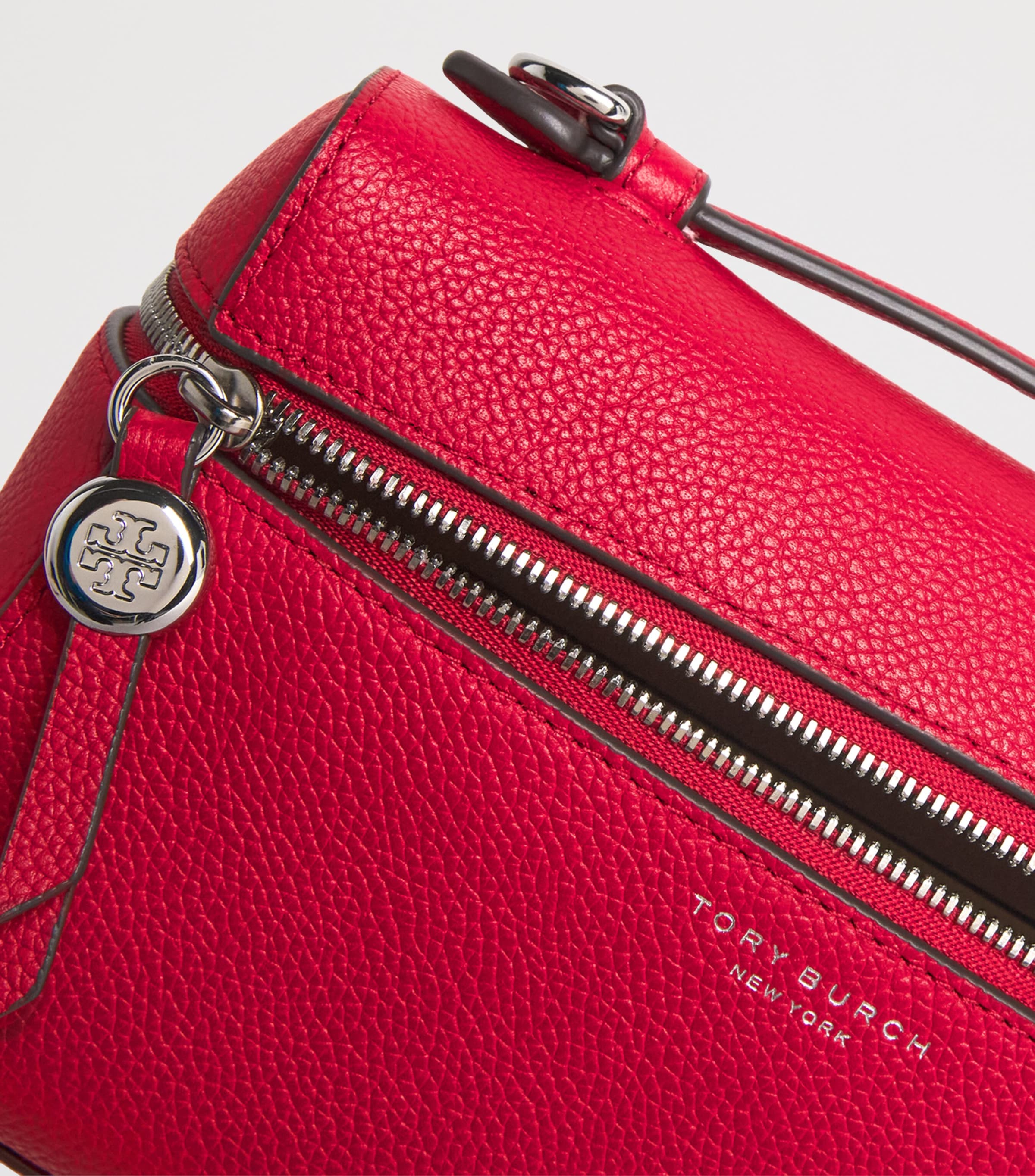 Tory Burch Red Leather Romy Slim Top-Handle Bag | Harrods HK