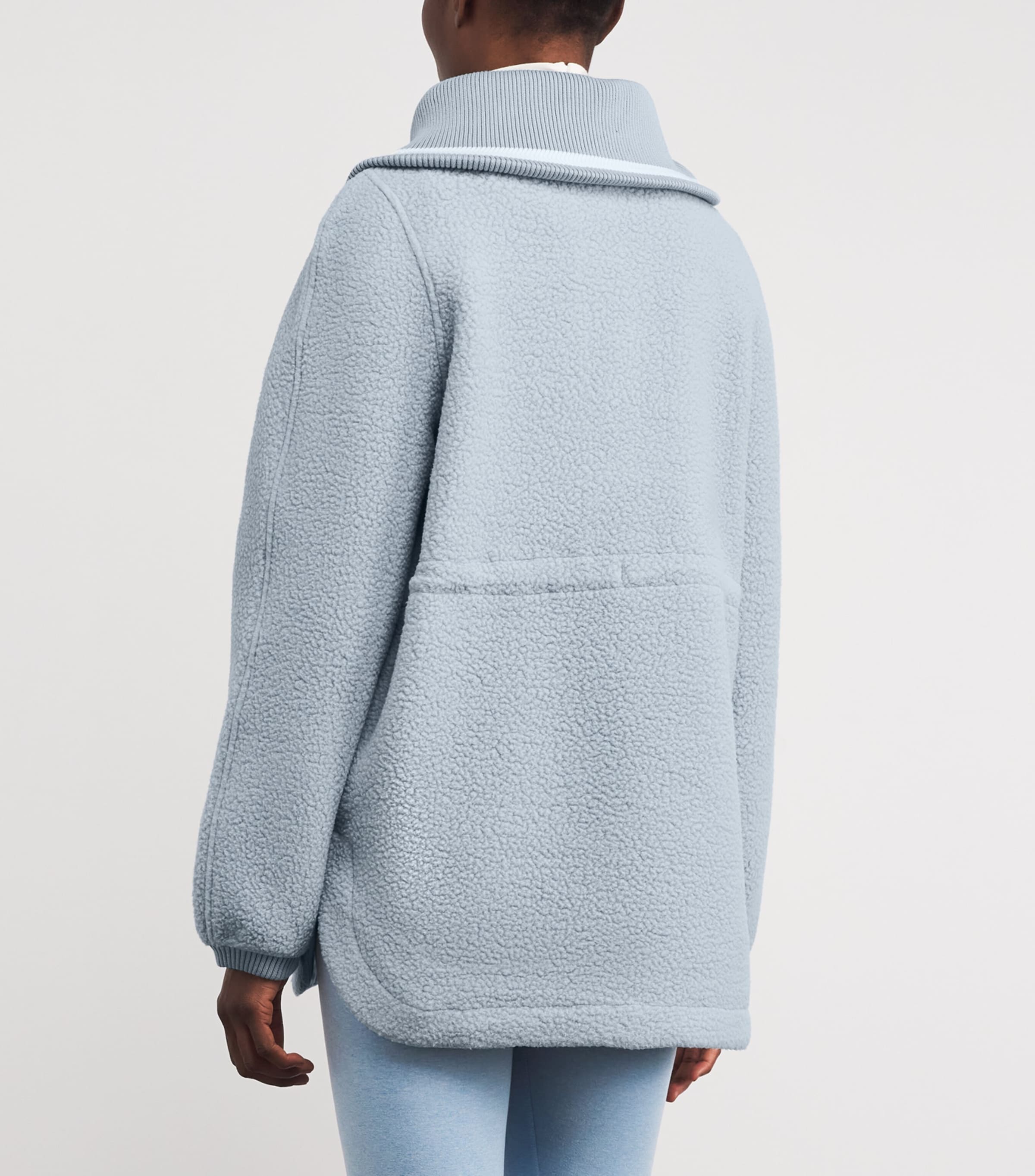 Varley Blue Borg Fleece Ashby Sweatshirt | Harrods SG