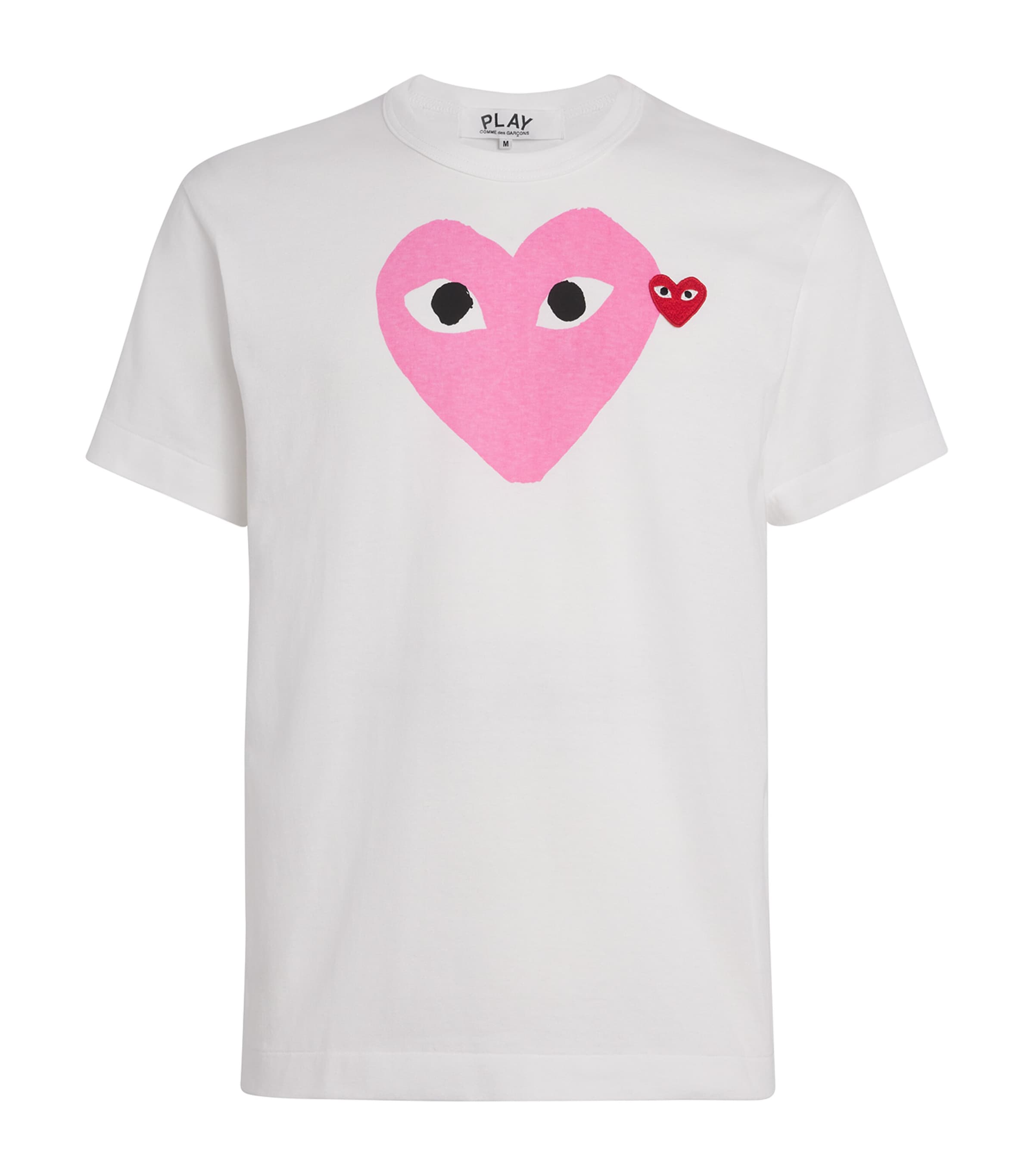 Comme Des Garçons Play Pink Heart Logo T-Shirt | Harrods HK