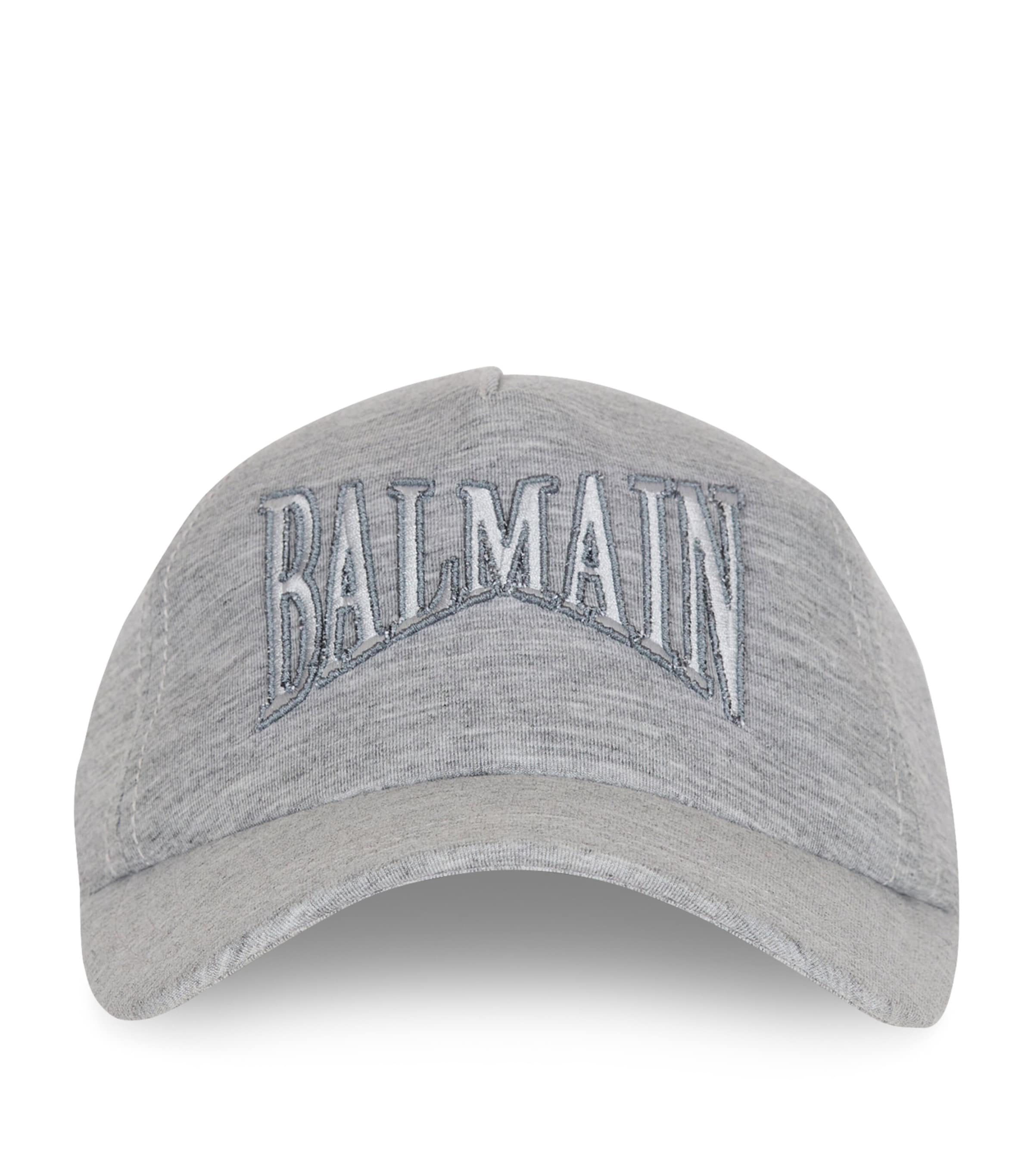 Balmain Grey Jersey Logo Baseball Cap | Harrods UK