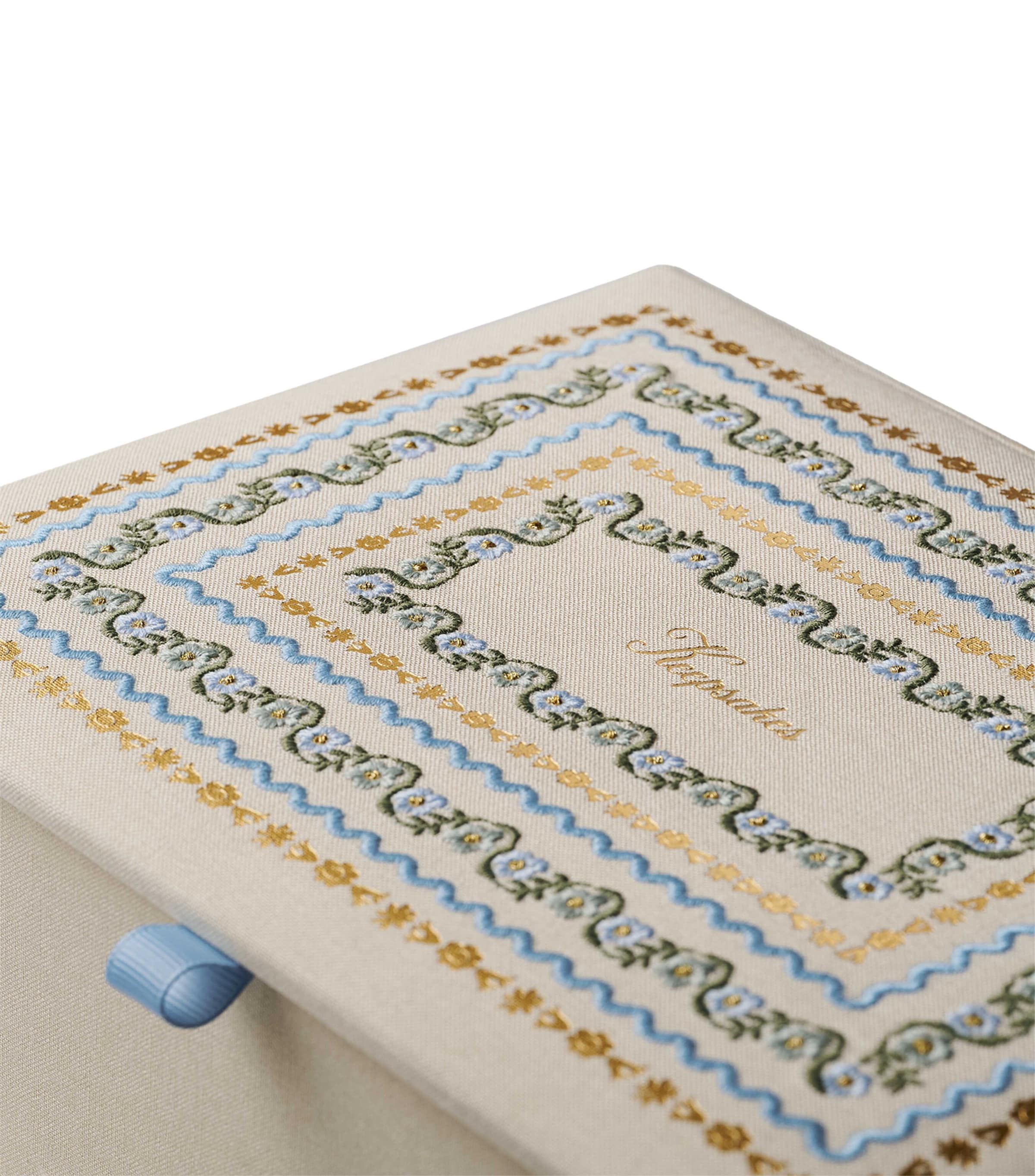 Rifle Paper Co. Large Embroidered Delphine Keepsakes Box | Harrods SG