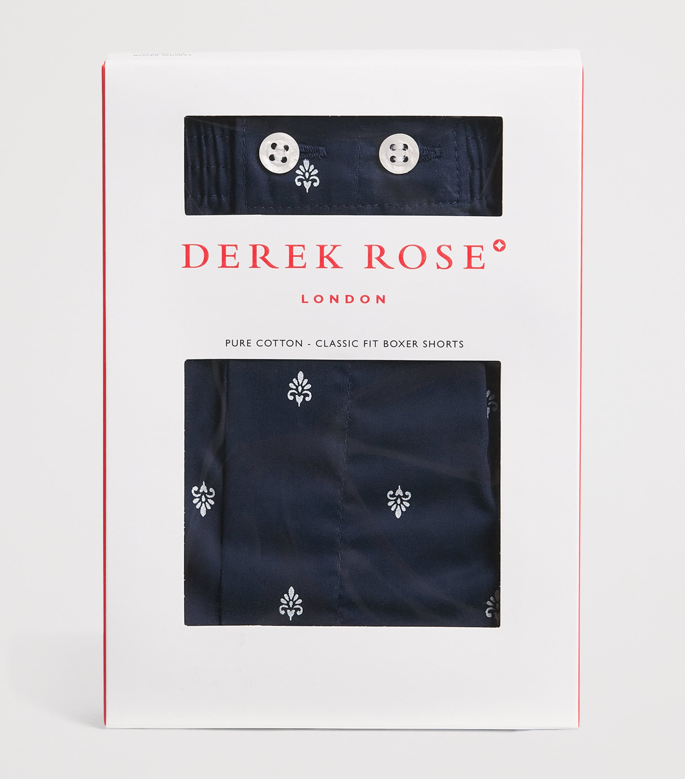 Derek Rose Navy Cotton Traditional Boxers | Harrods US