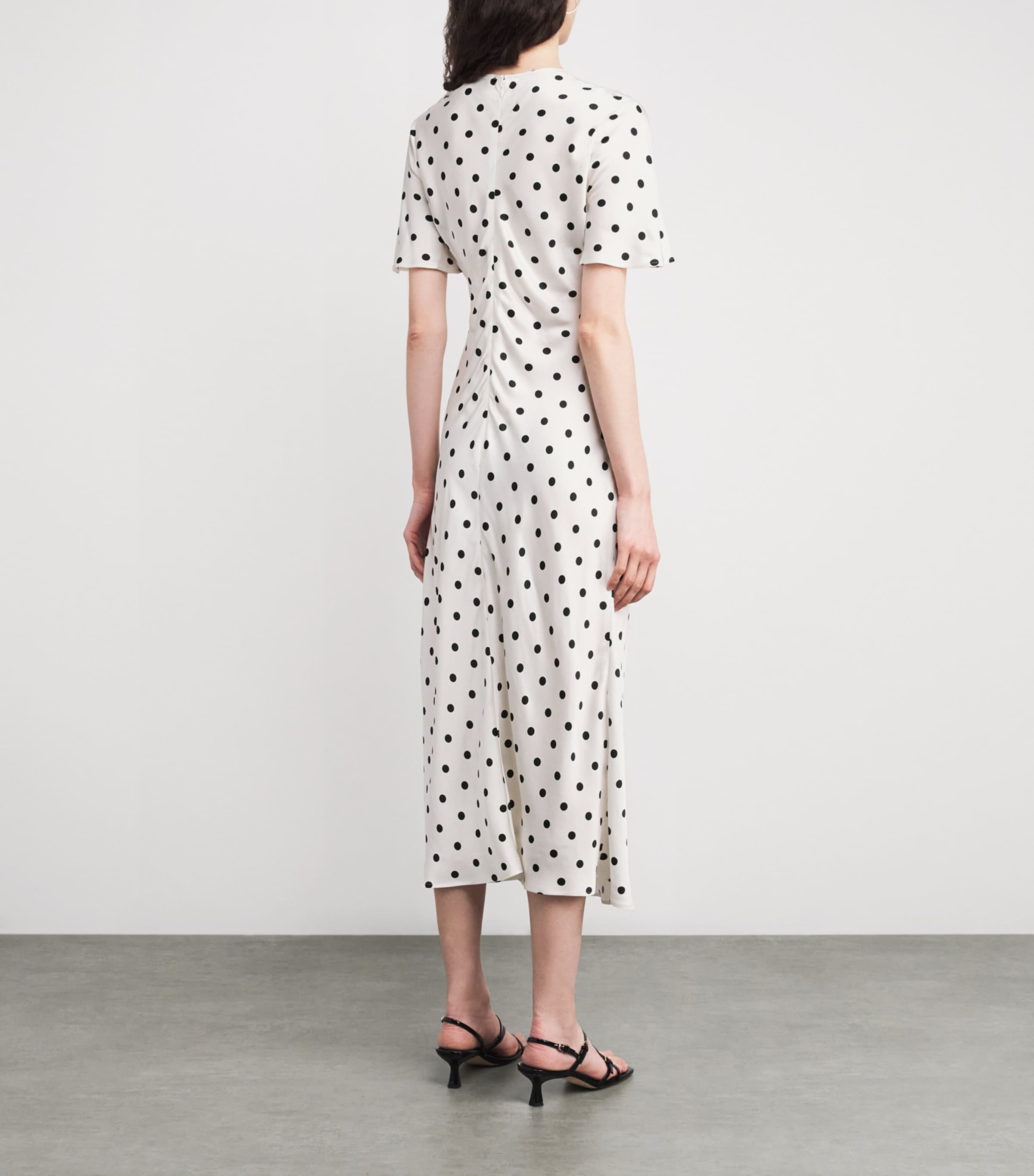 Claudie Pierlot Multi Satin Polka-Dot Maxi Dress | Harrods CA